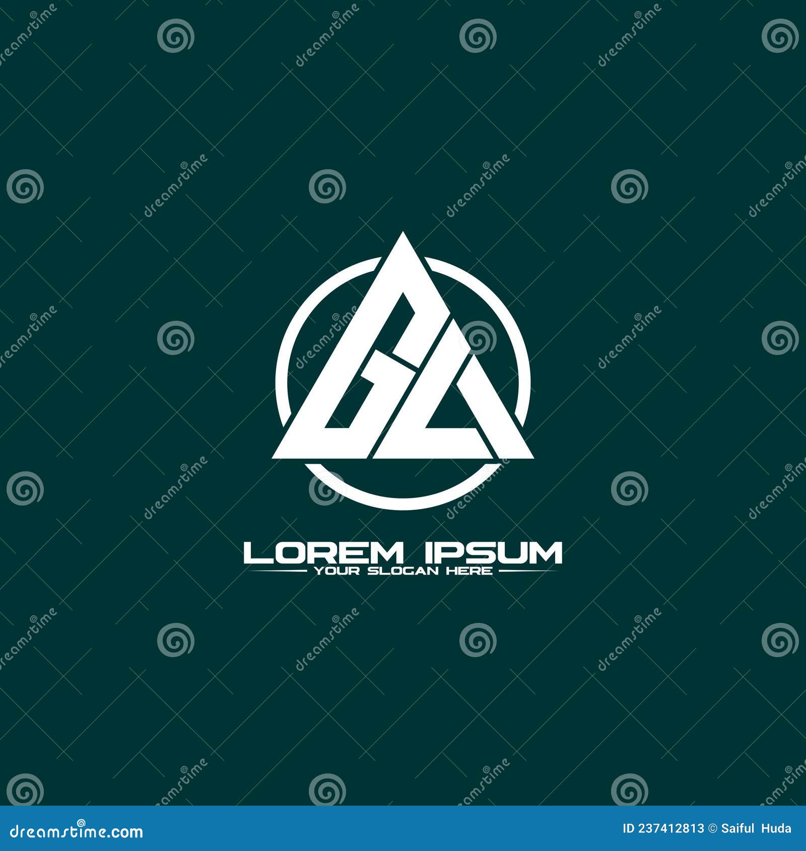 Letter GL Simple Monogram Logo Icon Design. Stock Vector - Illustration ...