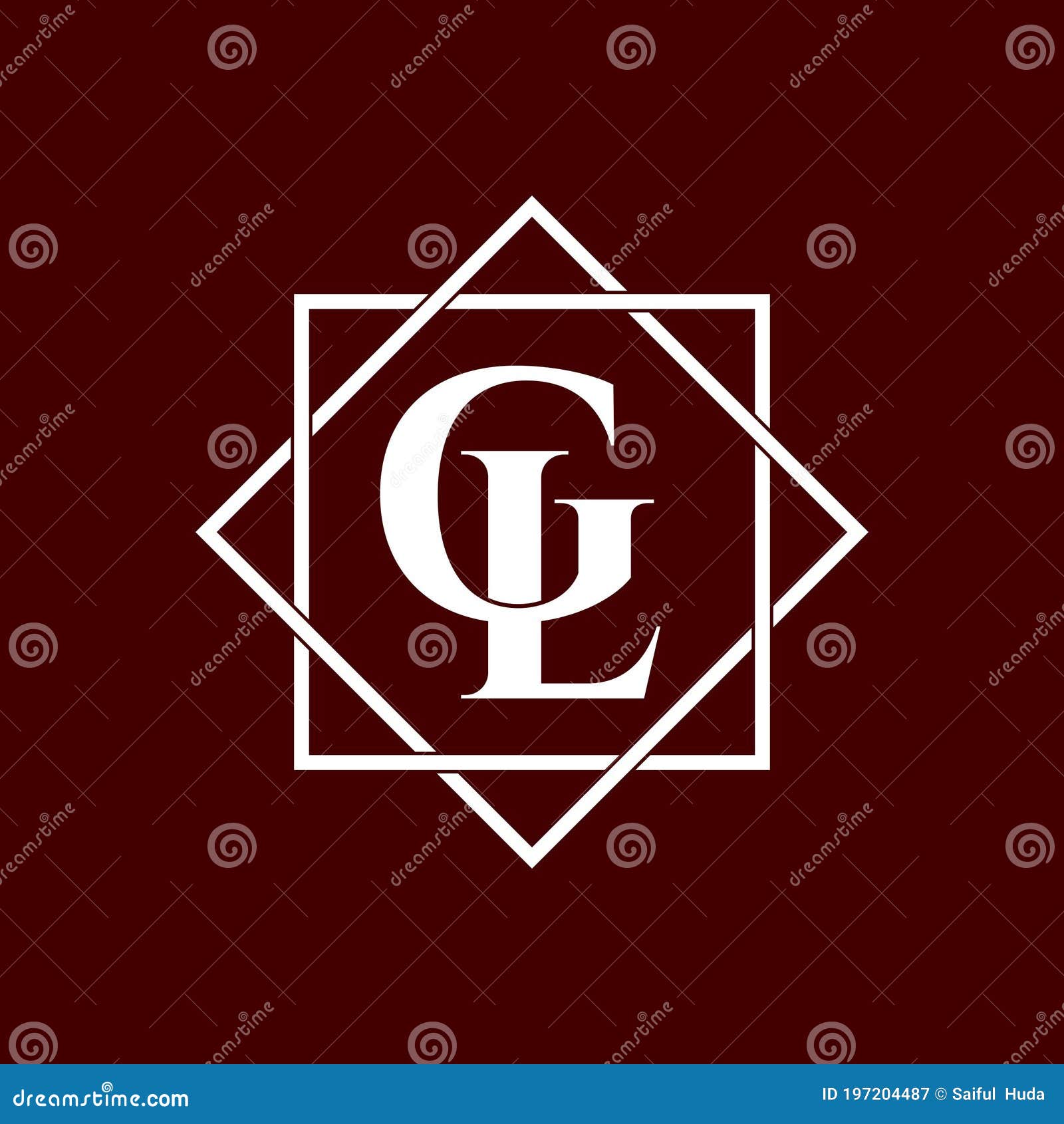 Letter GL Simple Monogram Logo Icon Design. Stock Vector - Illustration ...