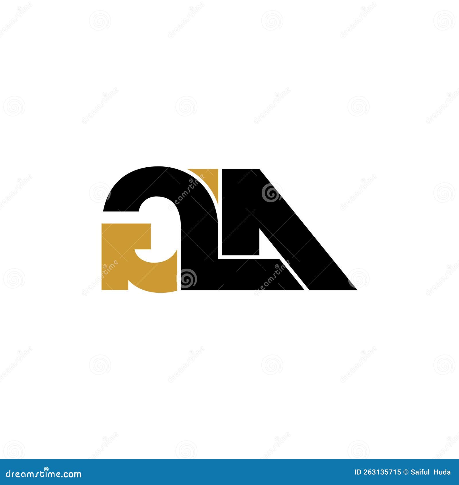 Letter GLA Simple Monogram Logo Icon Design. Stock Vector ...
