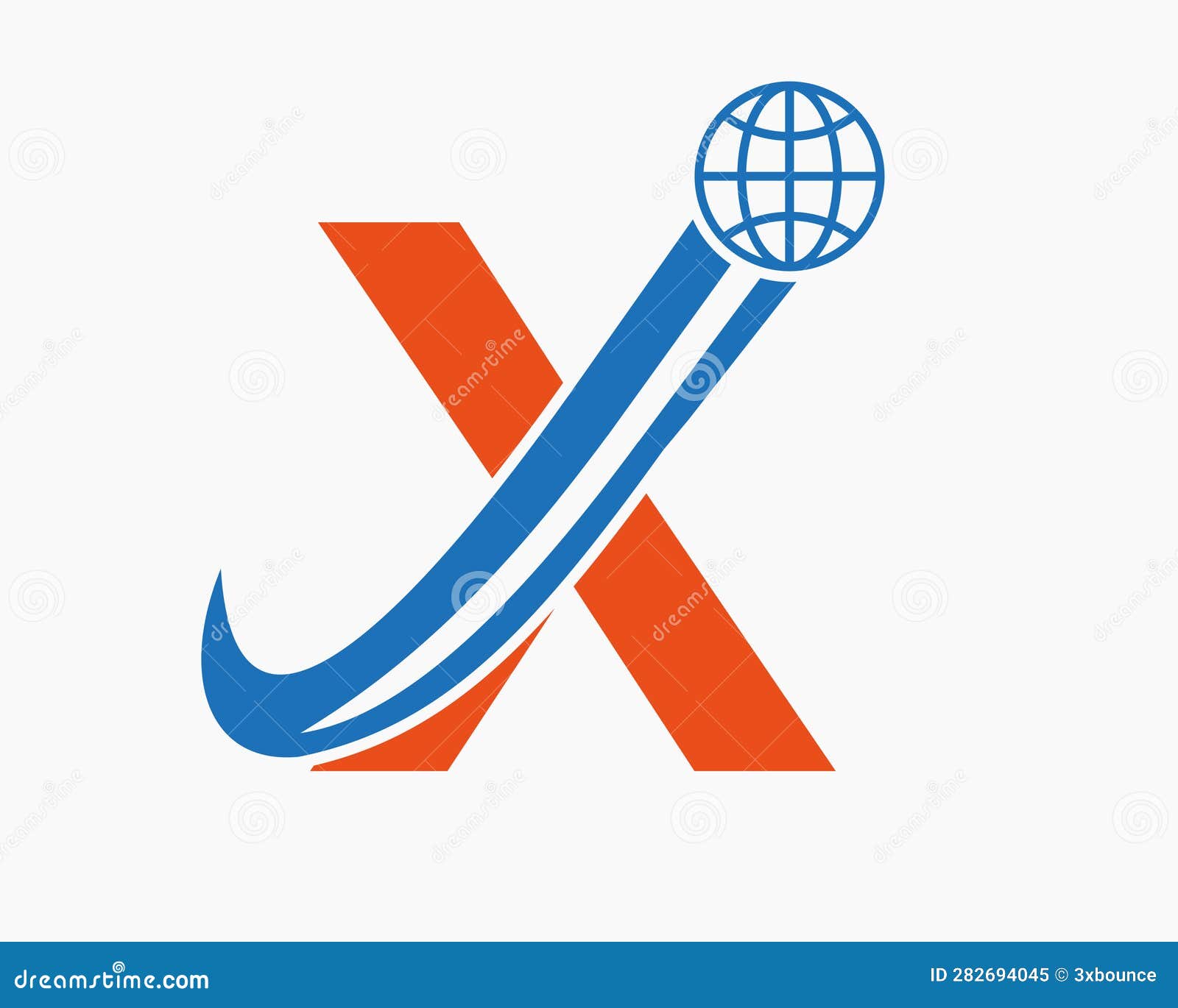 Letter X Global Logo Design. World Logotype Symbol Vector Template ...
