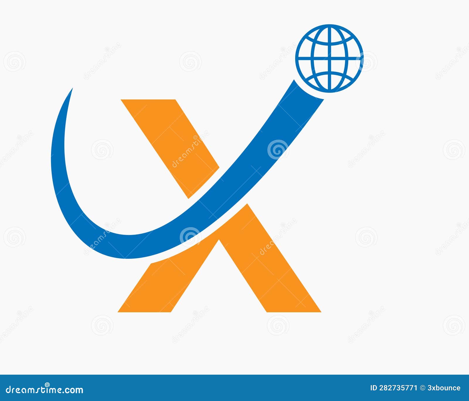Letter X Global Logo Design. World Logotype Symbol Vector Template ...