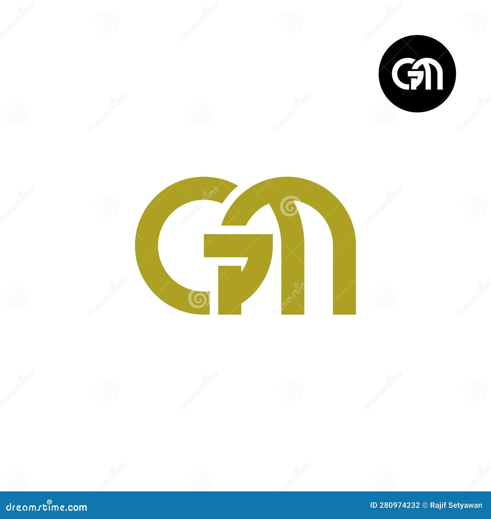 Letter GM Monogram Logo Design Vector Illustration | CartoonDealer.com ...