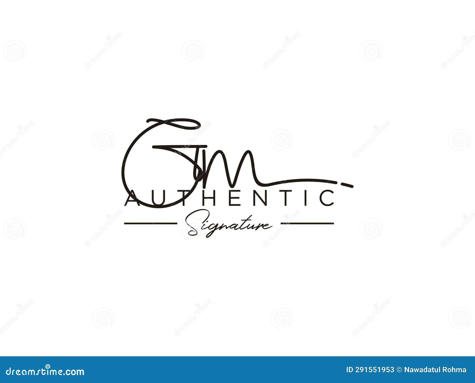Letter GM Signature Logo Template Vector Stock Vector - Illustration of ...