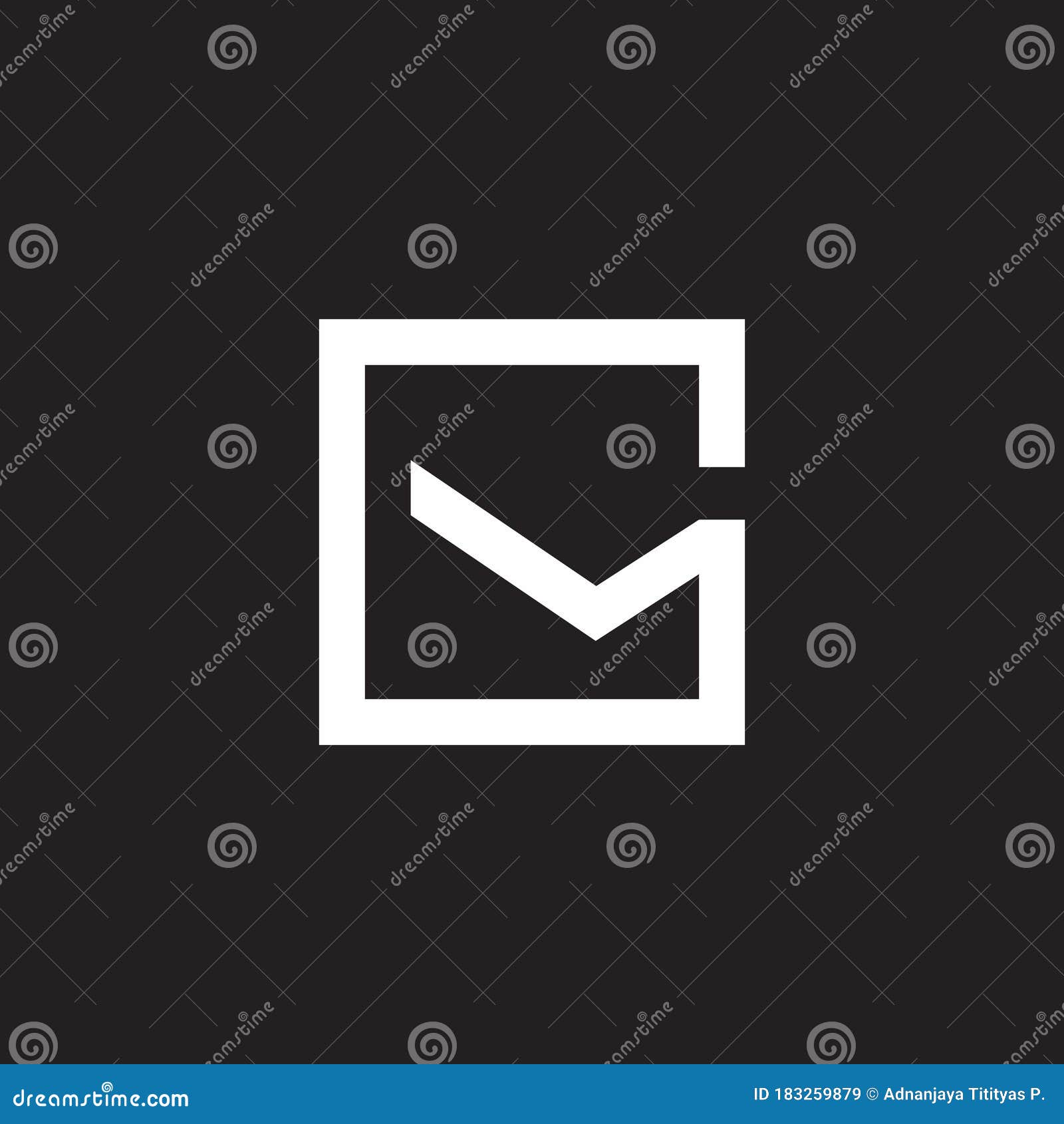 Letter Gm Simple Geometric Line Design Symbol Vector Stock Vector ...