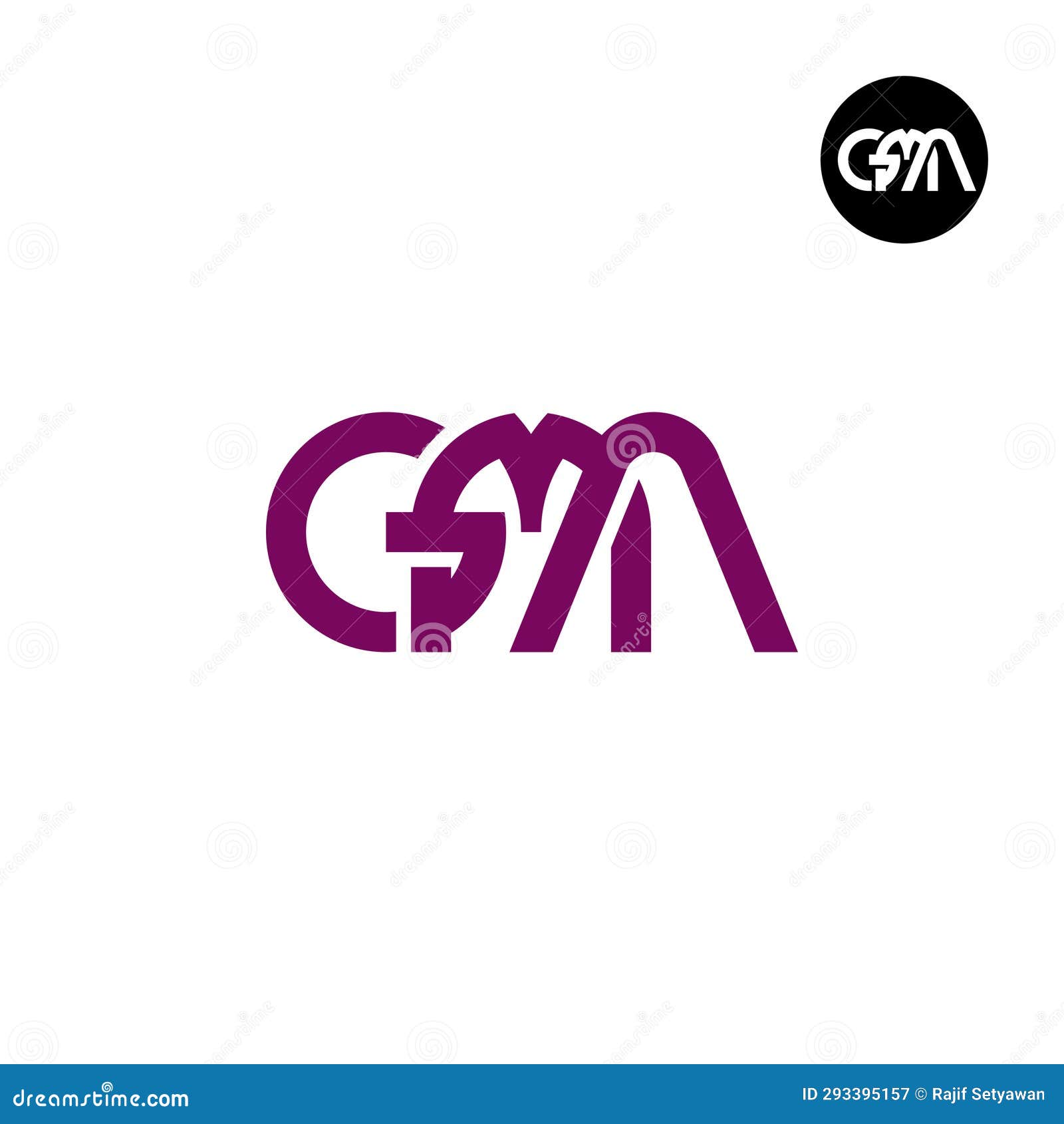 Letter GMA Monogram Logo Design Stock Illustration - Illustration of ...