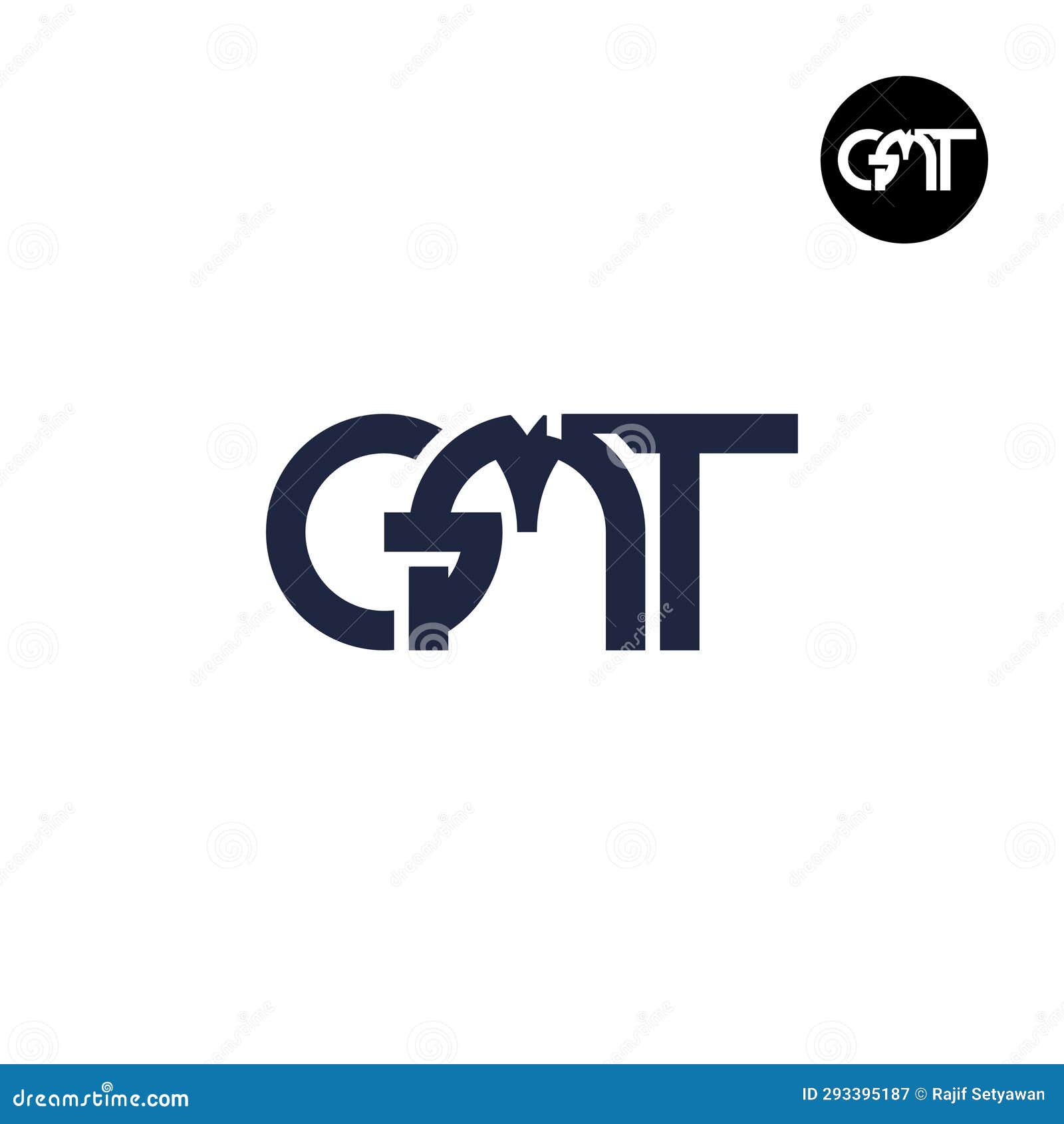Letter GMT Monogram Logo Design Cartoon Vector | CartoonDealer.com ...