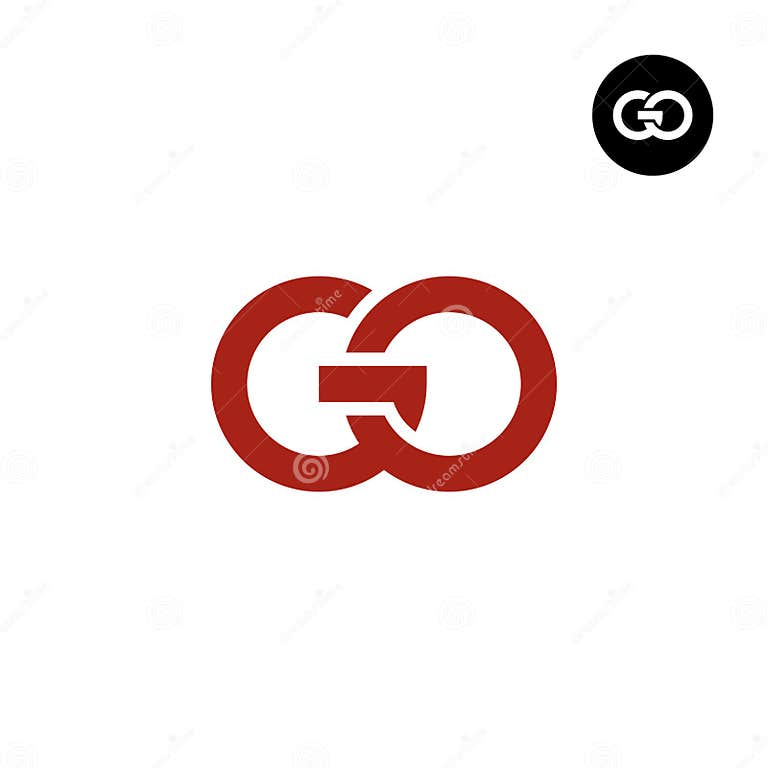 Letter GO Monogram Logo Design Stock Vector - Illustration of alphabets ...