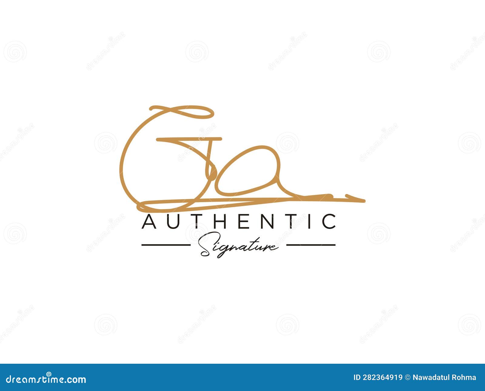 Letter GO Signature Logo Template Vector Stock Vector - Illustration of ...