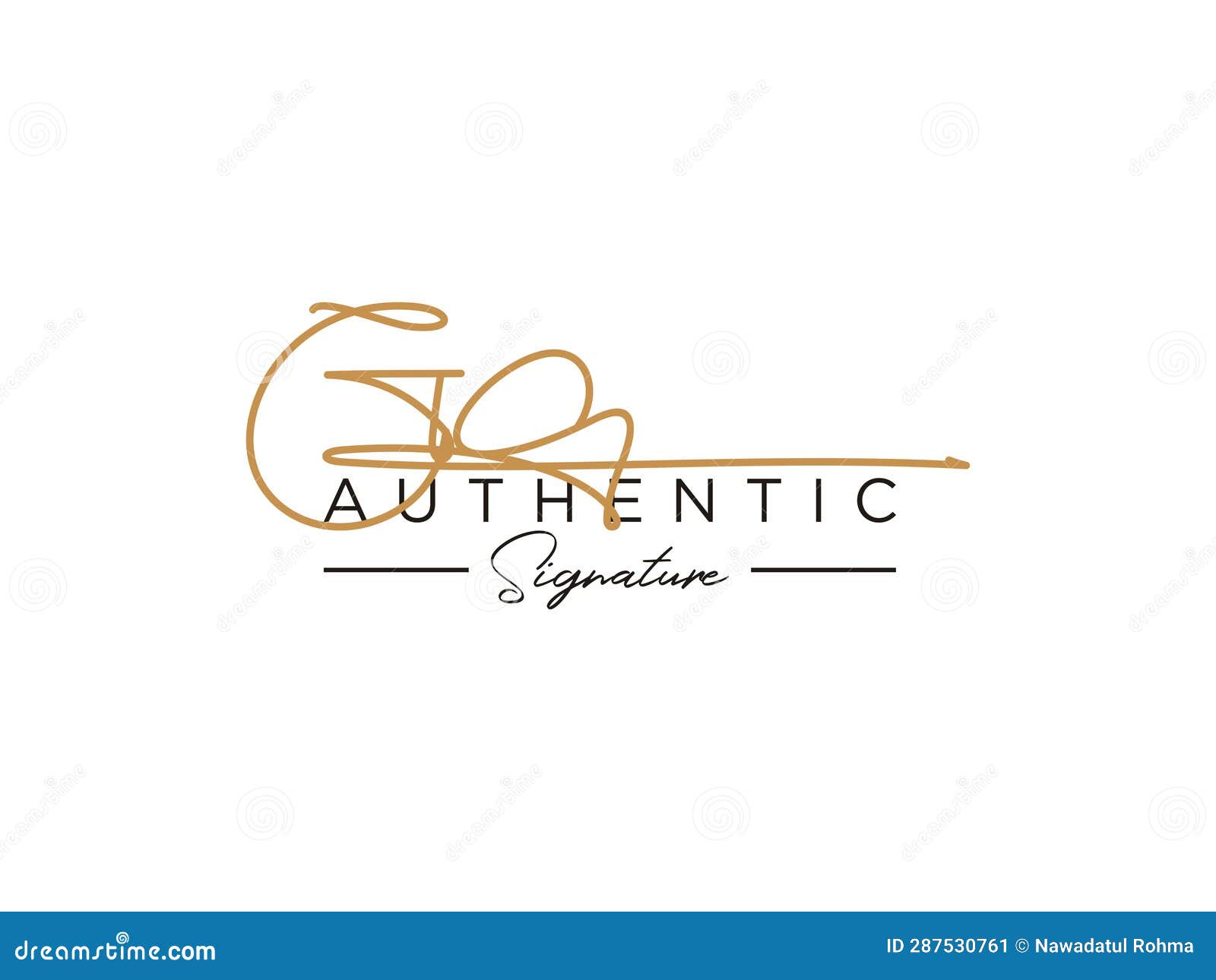 Letter GO Signature Logo Template Vector Stock Vector - Illustration of ...