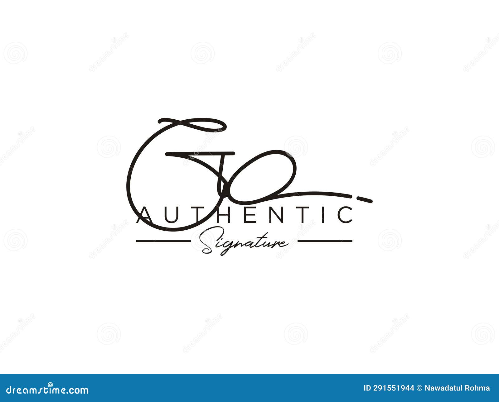 Letter GO Signature Logo Template Vector Stock Vector - Illustration of ...