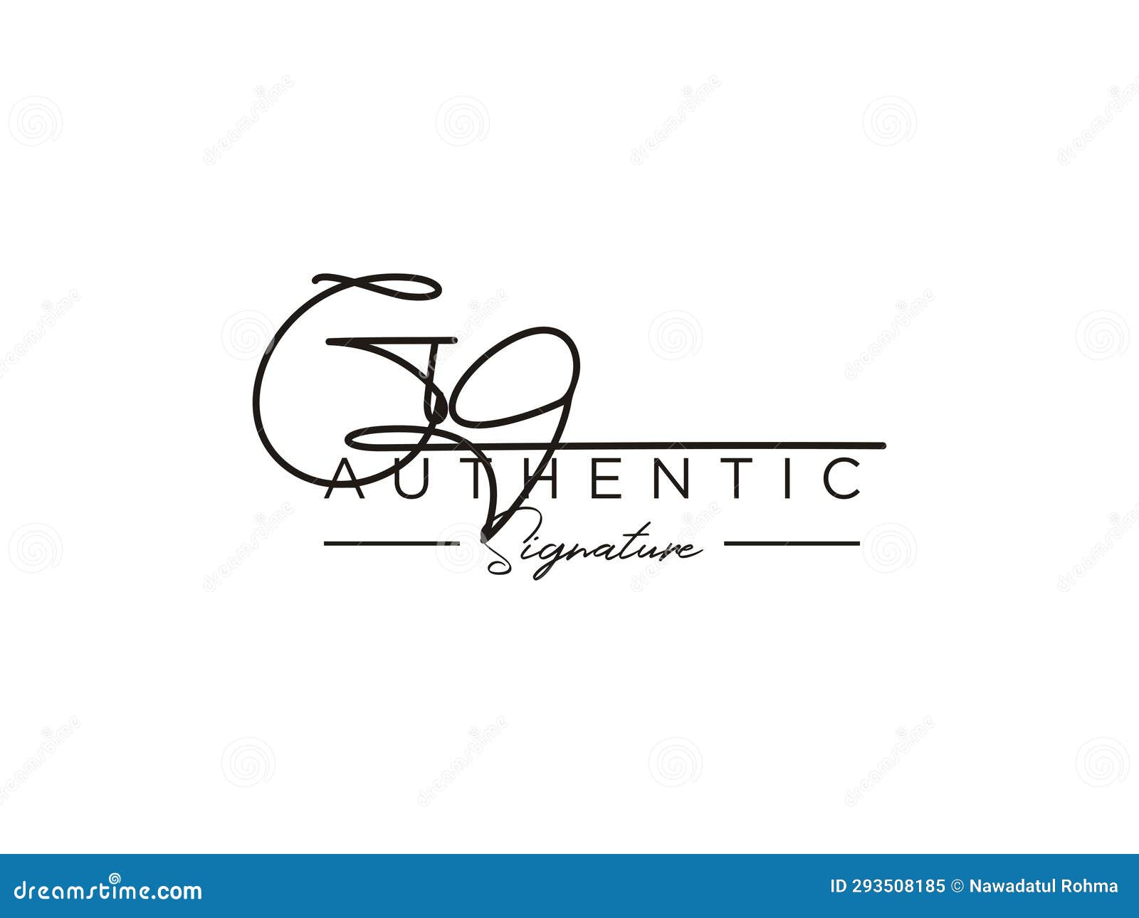 Letter GO Signature Logo Template Vector Stock Vector - Illustration of ...