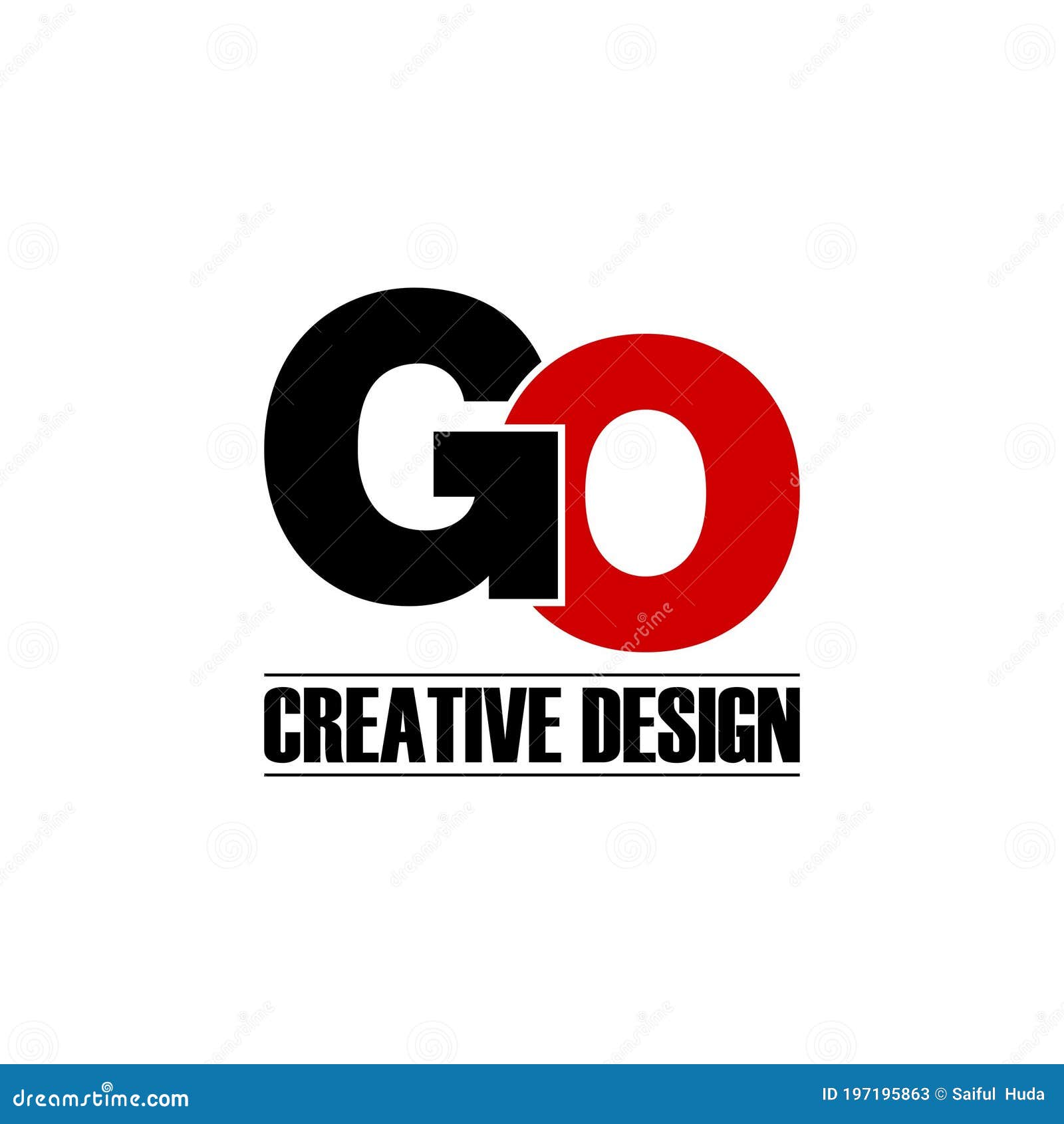 Letter GO Simple Monogram Logo Icon Design. Stock Vector - Illustration ...