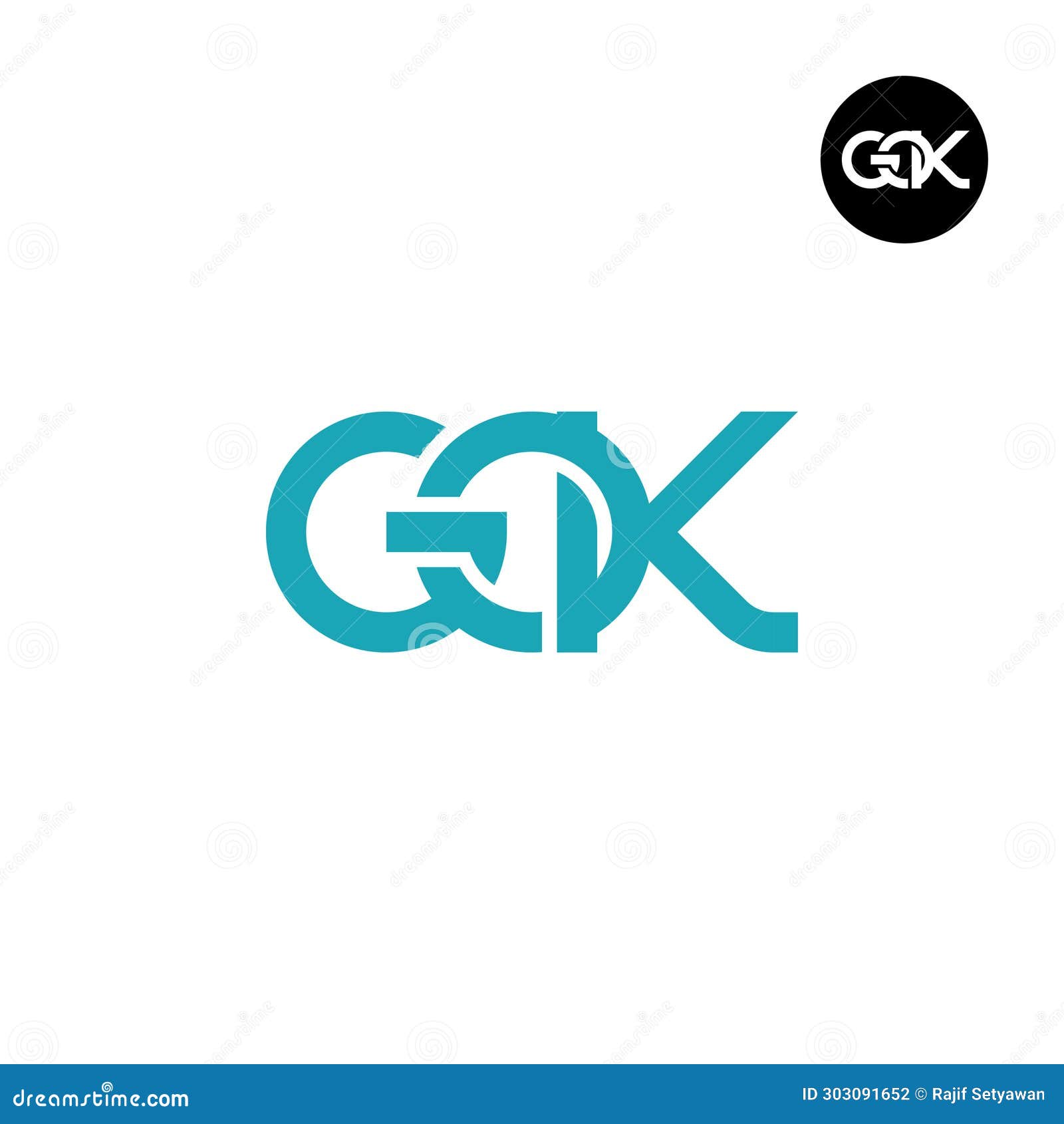 Letter GOK Monogram Logo Design Stock Vector - Illustration of brands ...