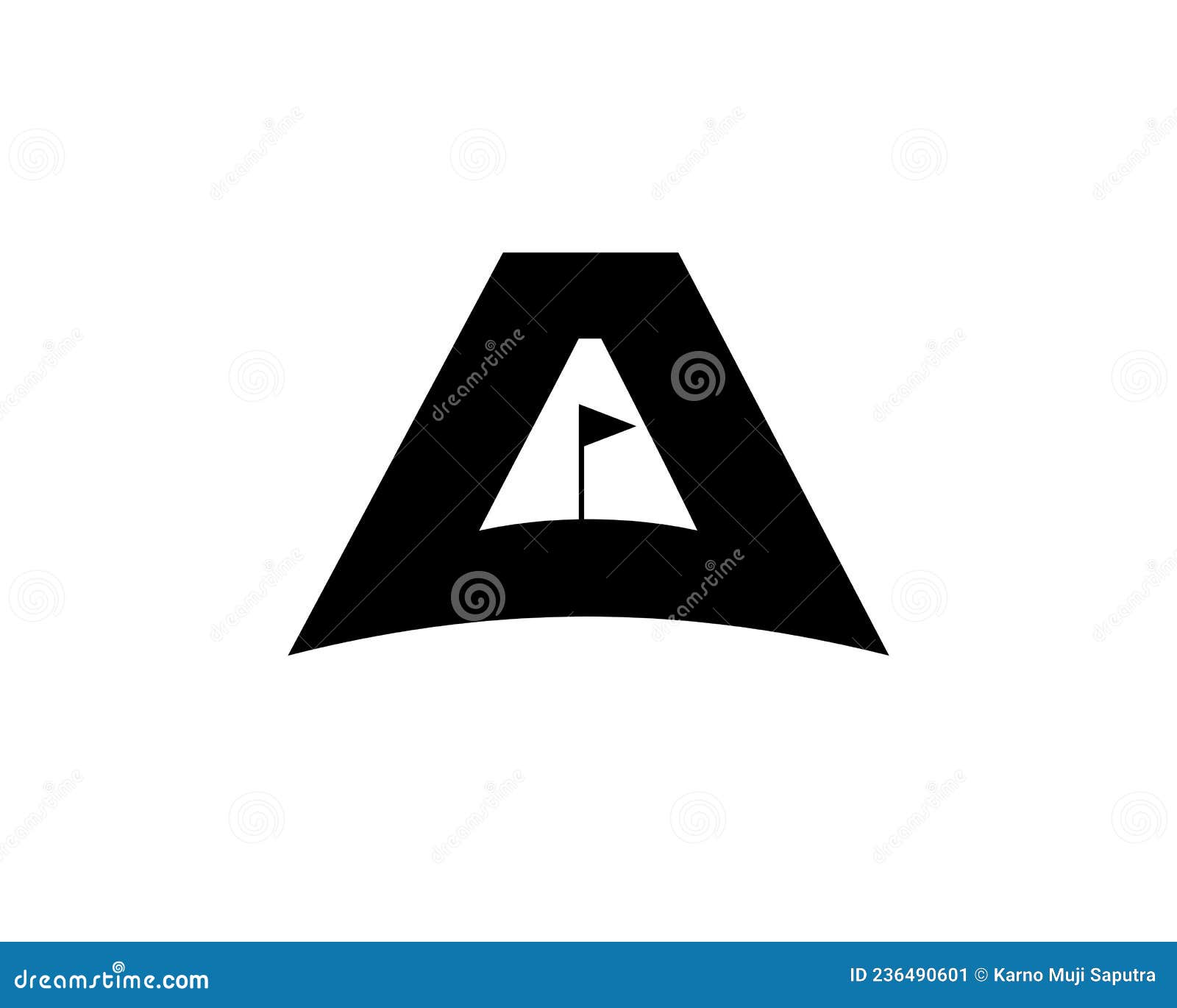 Letter a Golf Abstract Logo Stock Illustration - Illustration of label ...