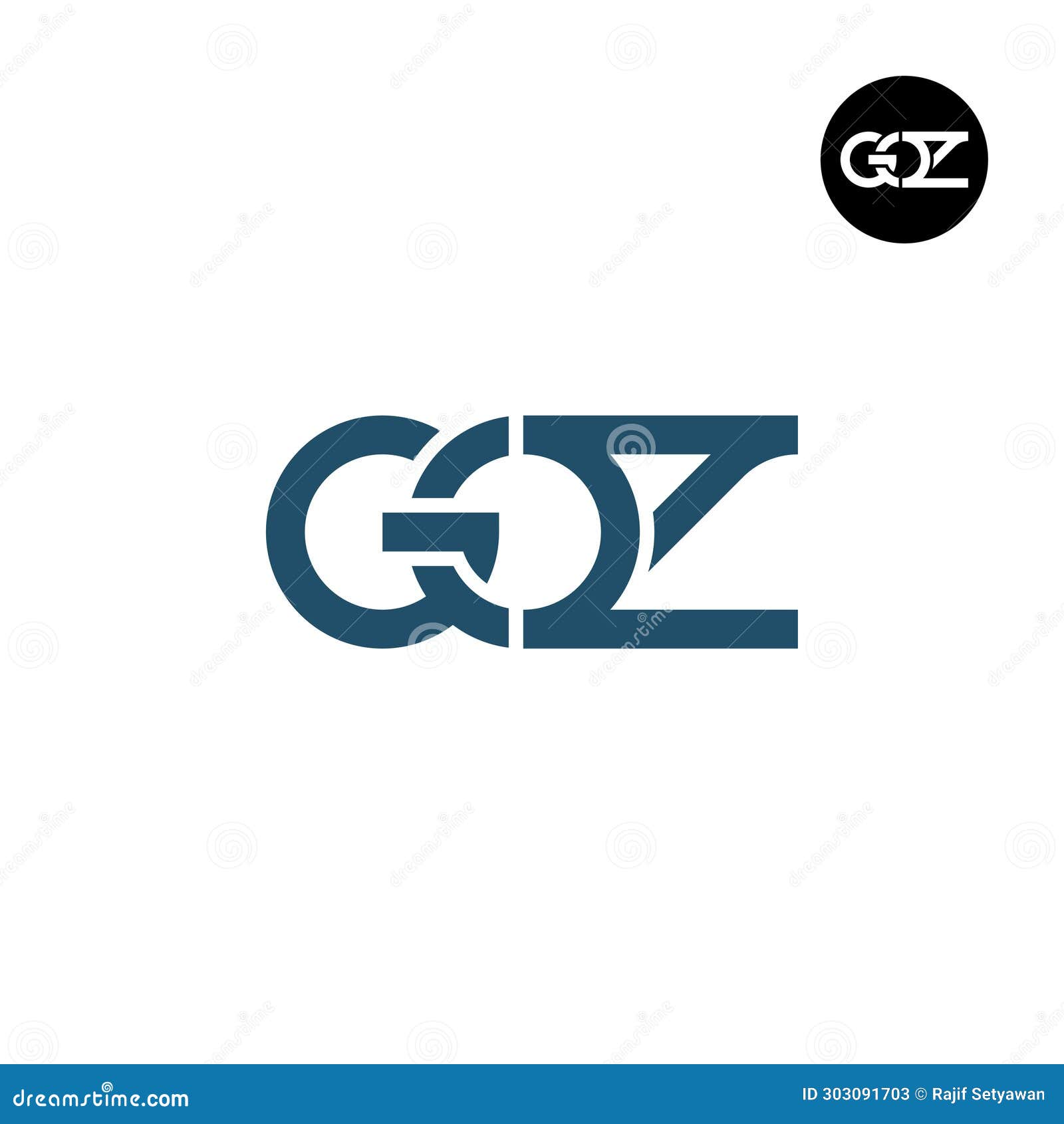 Letter GOZ Monogram Logo Design Stock Vector - Illustration of ...