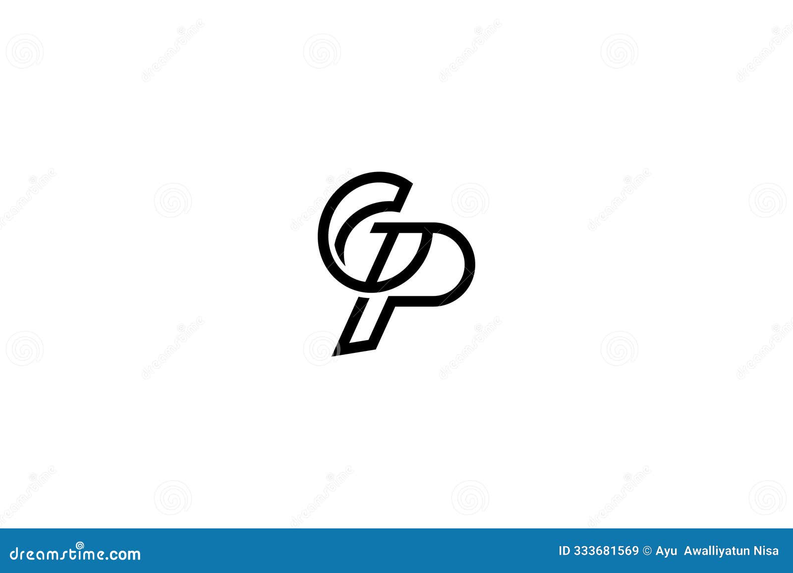Letter GP or PG Logo Design Vector Stock Illustration - Illustration of ...