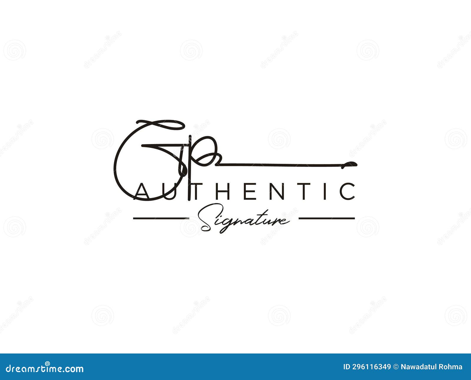 Letter GP Signature Logo Template Vector Stock Vector - Illustration of ...