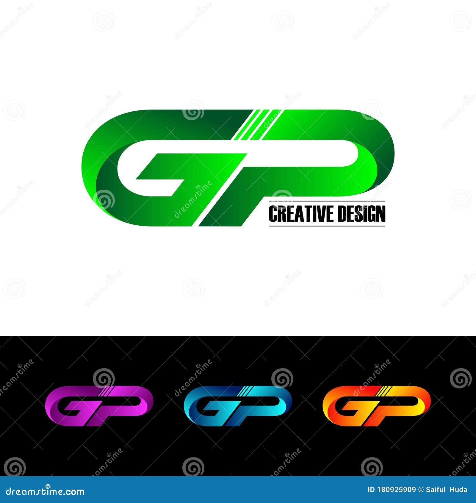 Letter GP Simple Logo Icon Design Vector. Stock Vector - Illustration ...
