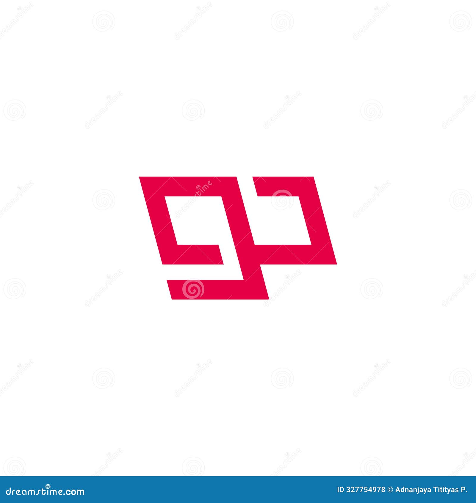 Letter Gp Simple Squares Geometric Line Logo Vector Stock Vector ...