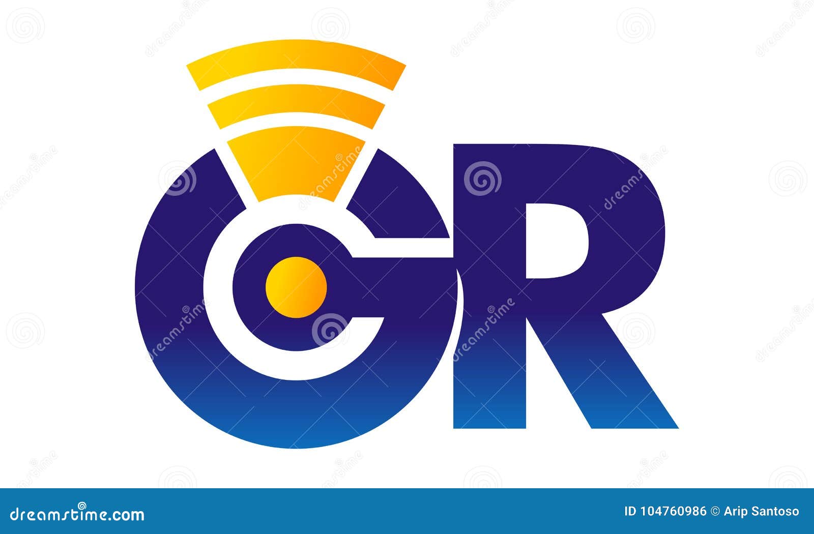 Letter GR Modern Telecommunication Stock Vector - Illustration of ...