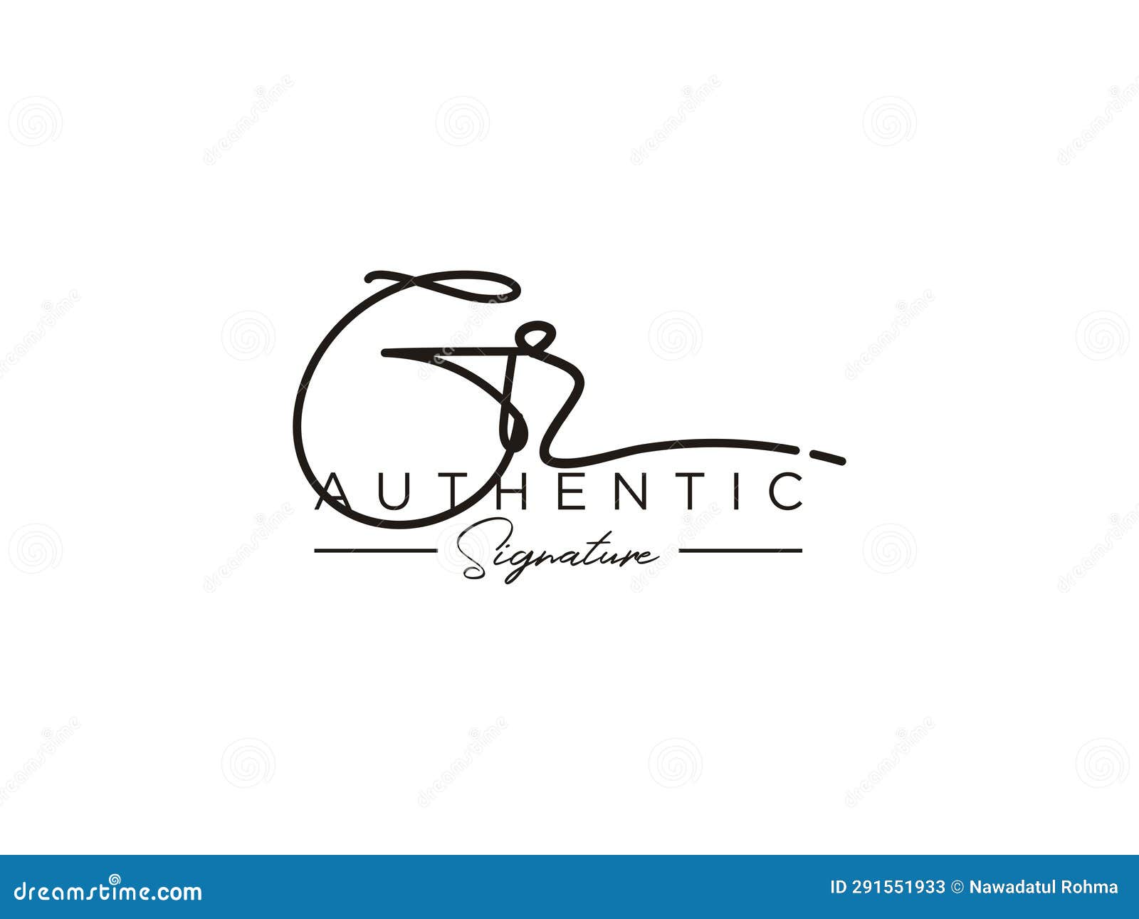 Letter GR Signature Logo Template Vector Stock Vector - Illustration of ...