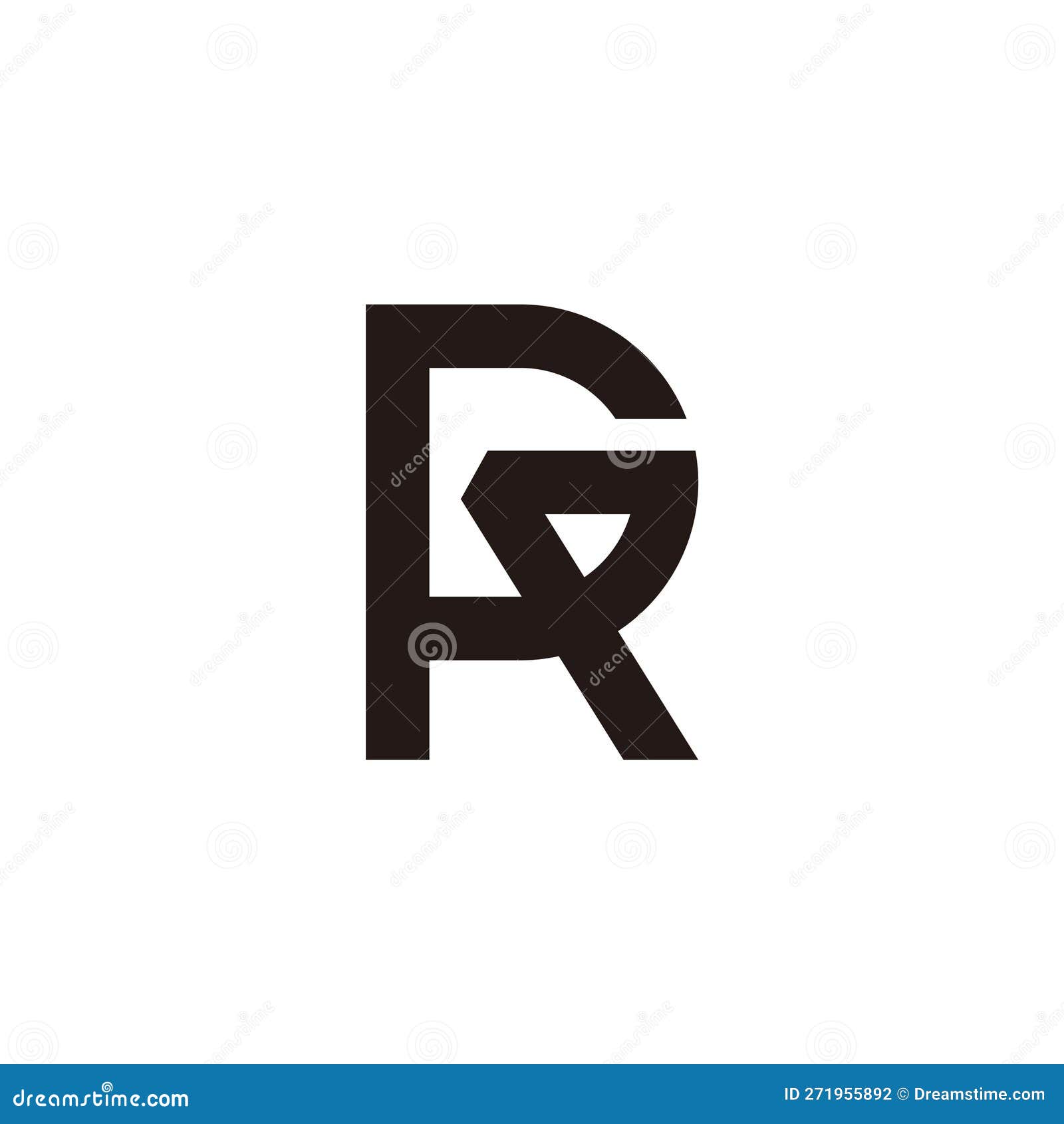 Letter Gr Simple Geometric Line Logo Vector Stock Vector - Illustration ...