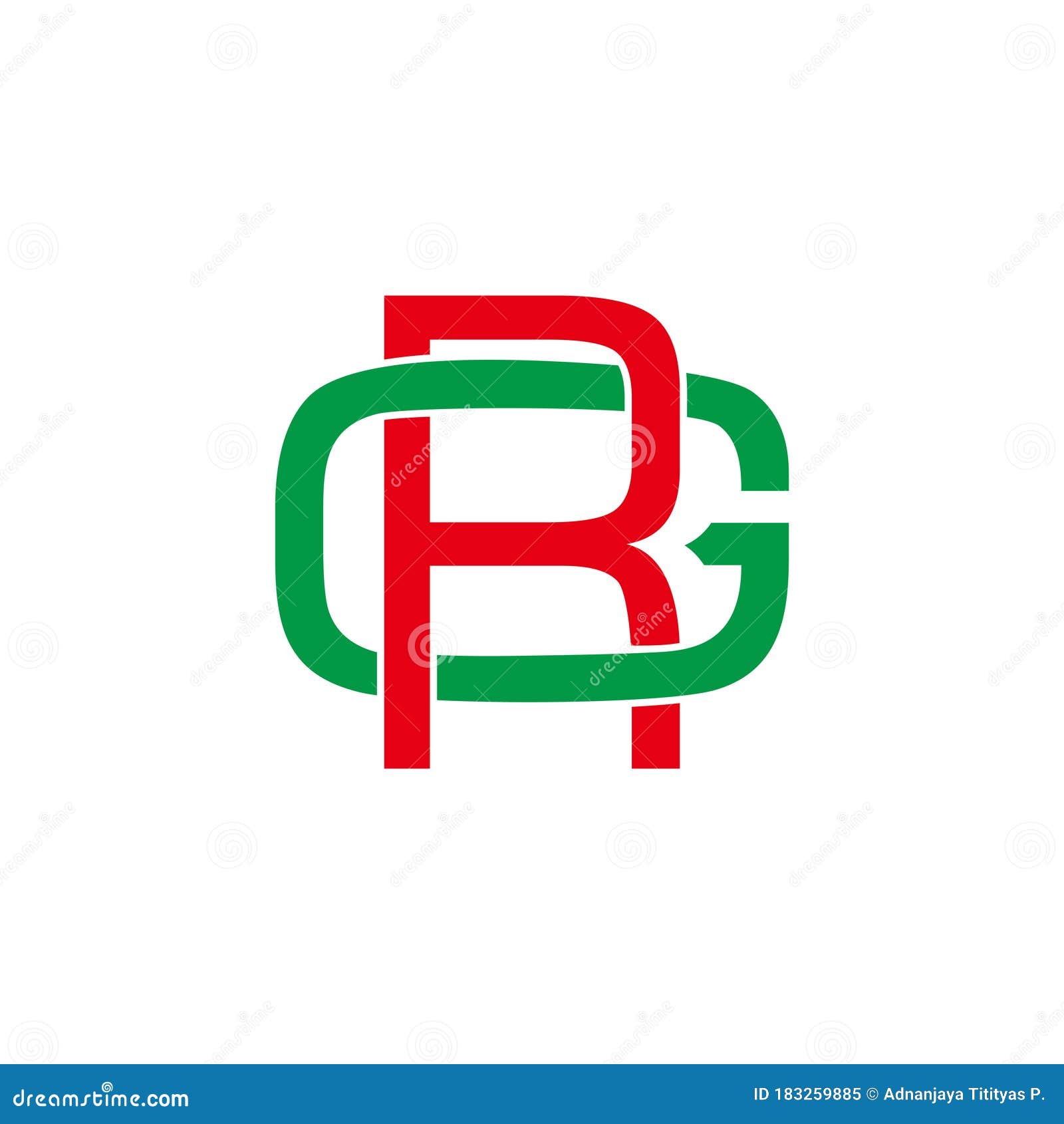 Letter Gr Simple Geometric Linked Overlapping Design Symbol Logo Vector ...