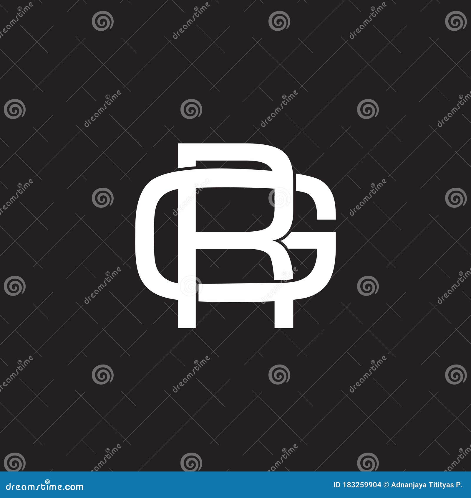 Letter Gr Simple Geometric Overlap Design Symbol Logo Vector Stock ...
