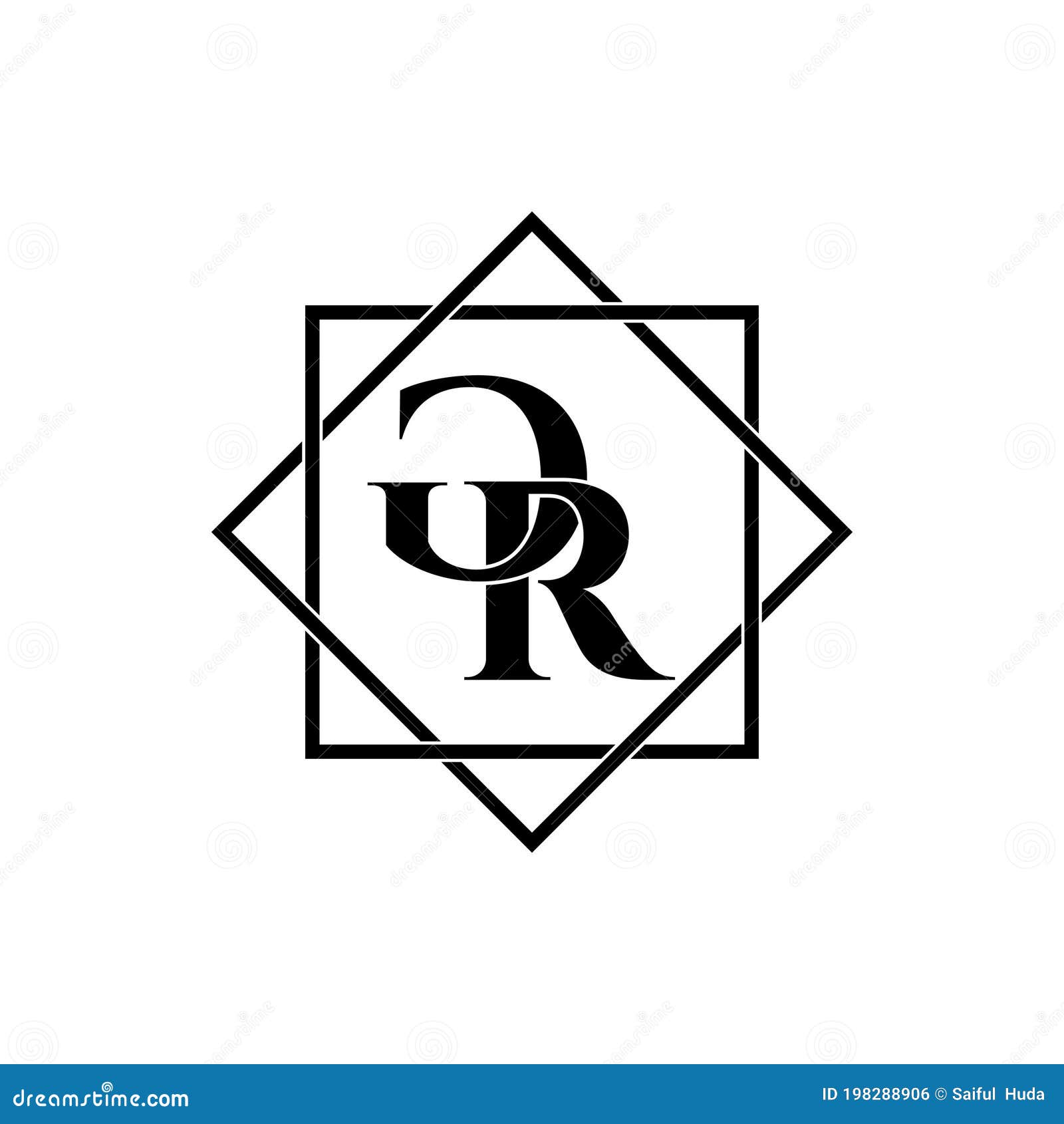 Letter GR Simple Monogram Logo Icon Design. Stock Vector - Illustration ...