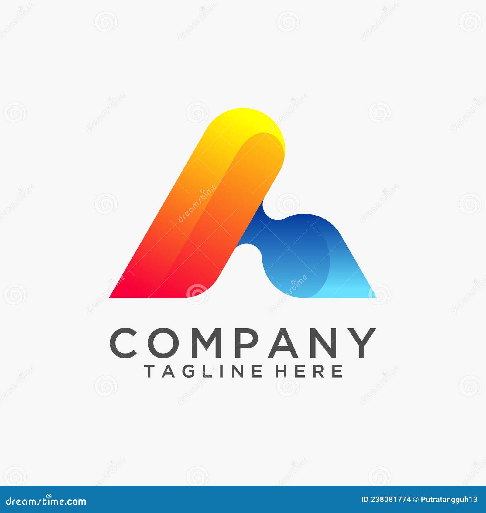 Letter a Gradient Logo Design Stock Vector - Illustration of clean ...