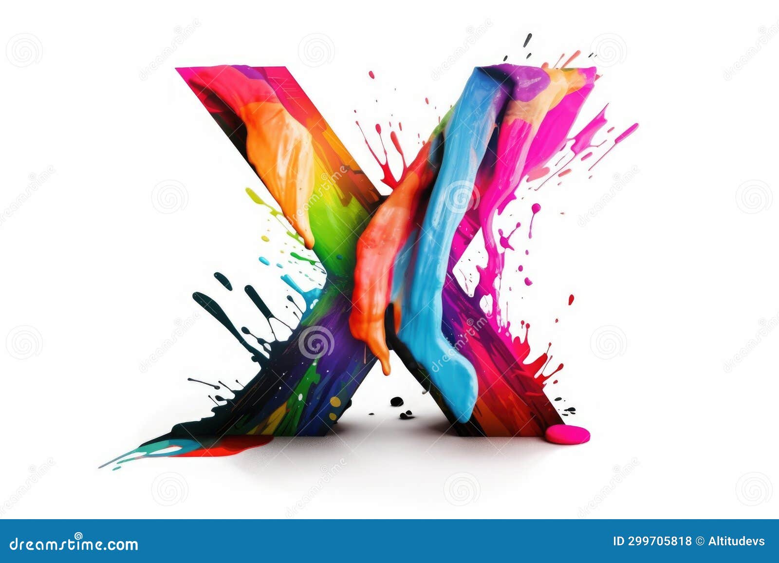 Letter X, Graffiti Style, on Black Background Stock Photo - Image of ...