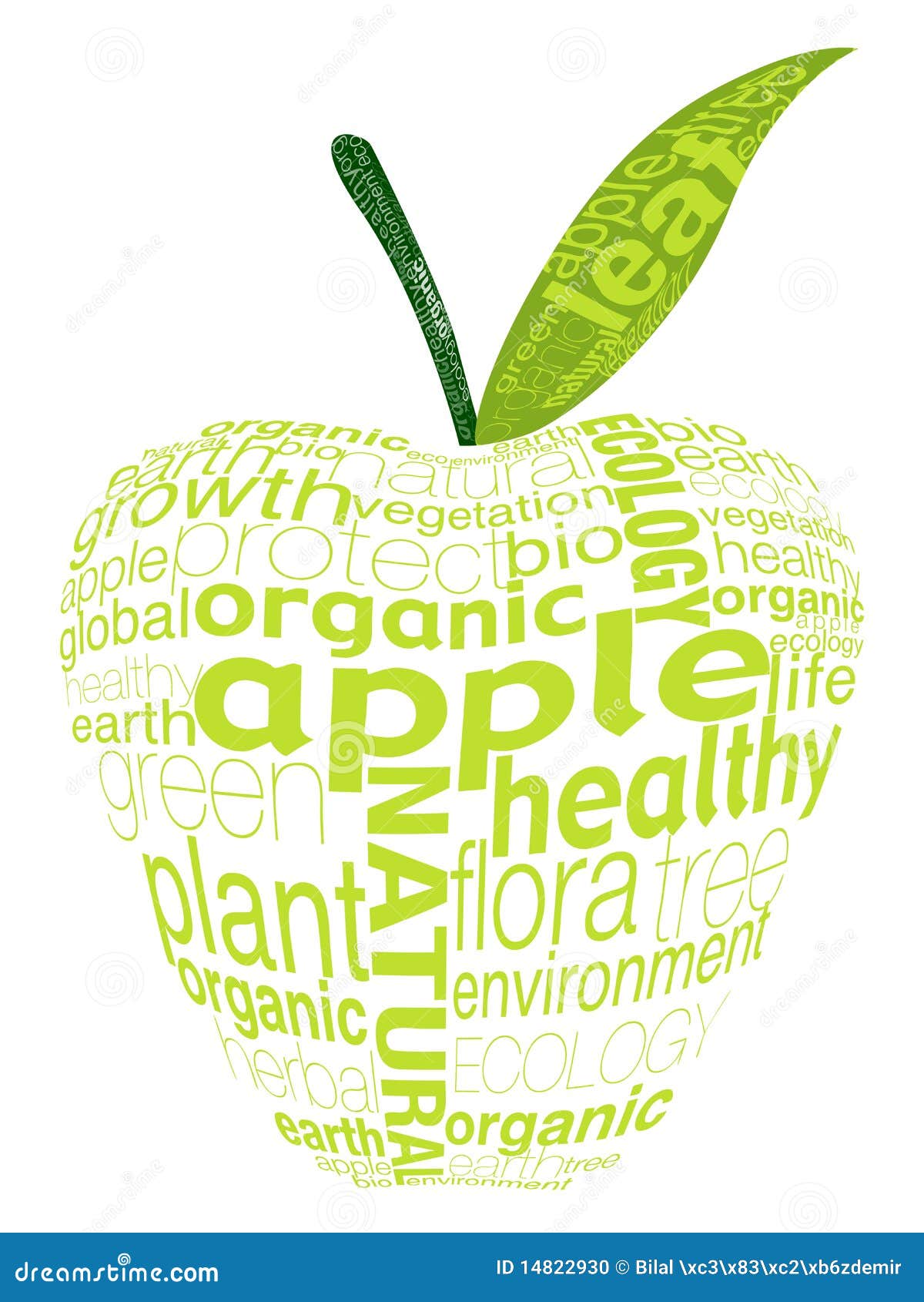 Letter green apple stock vector. Illustration of juice - 14822930