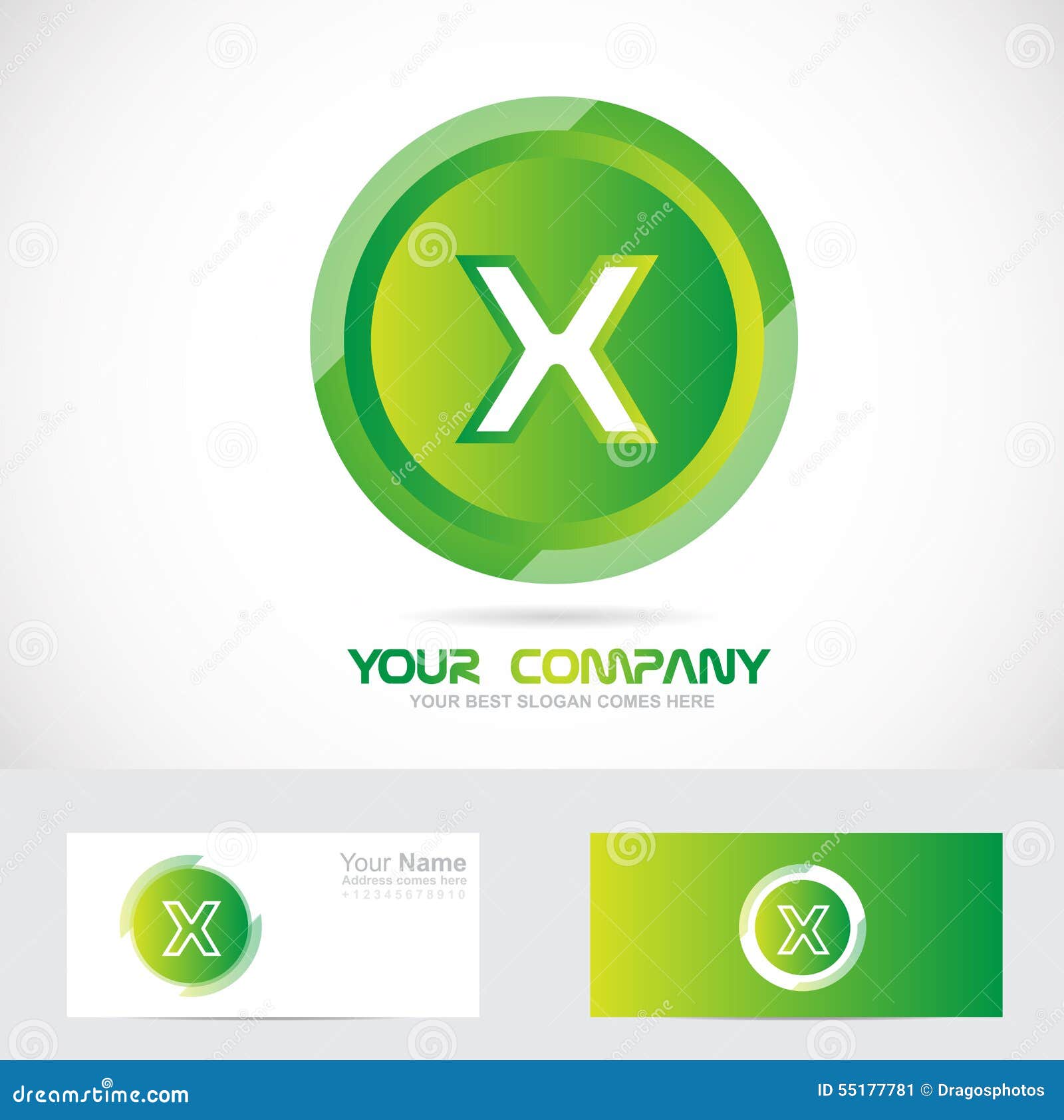 Letter x green circle logo stock vector. Illustration of sign - 55177781