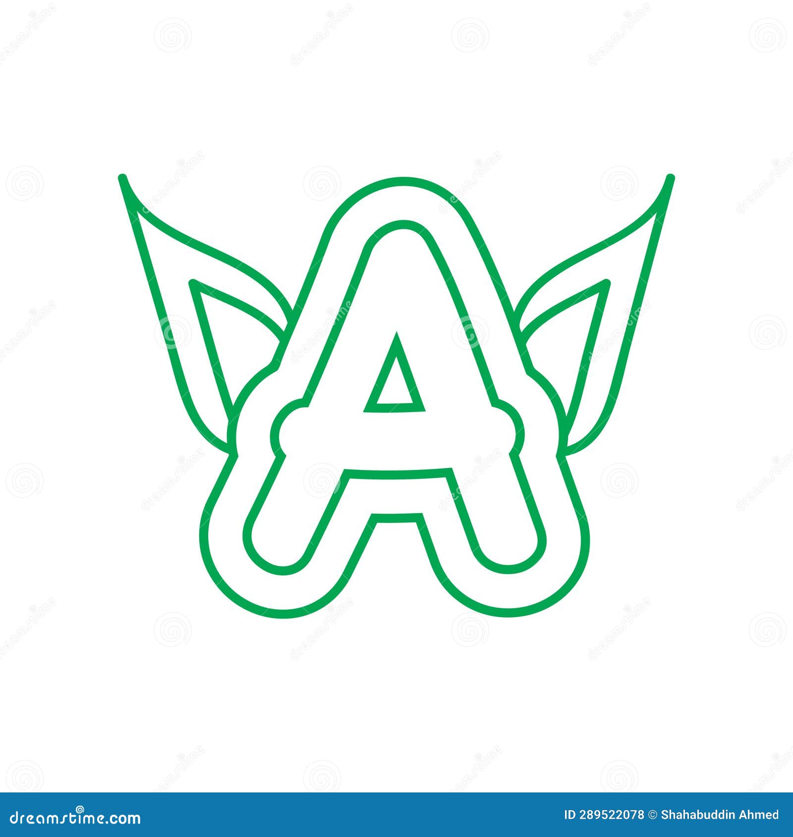 Letter a Green Logo Vector Illustration Stock Vector - Illustration of ...