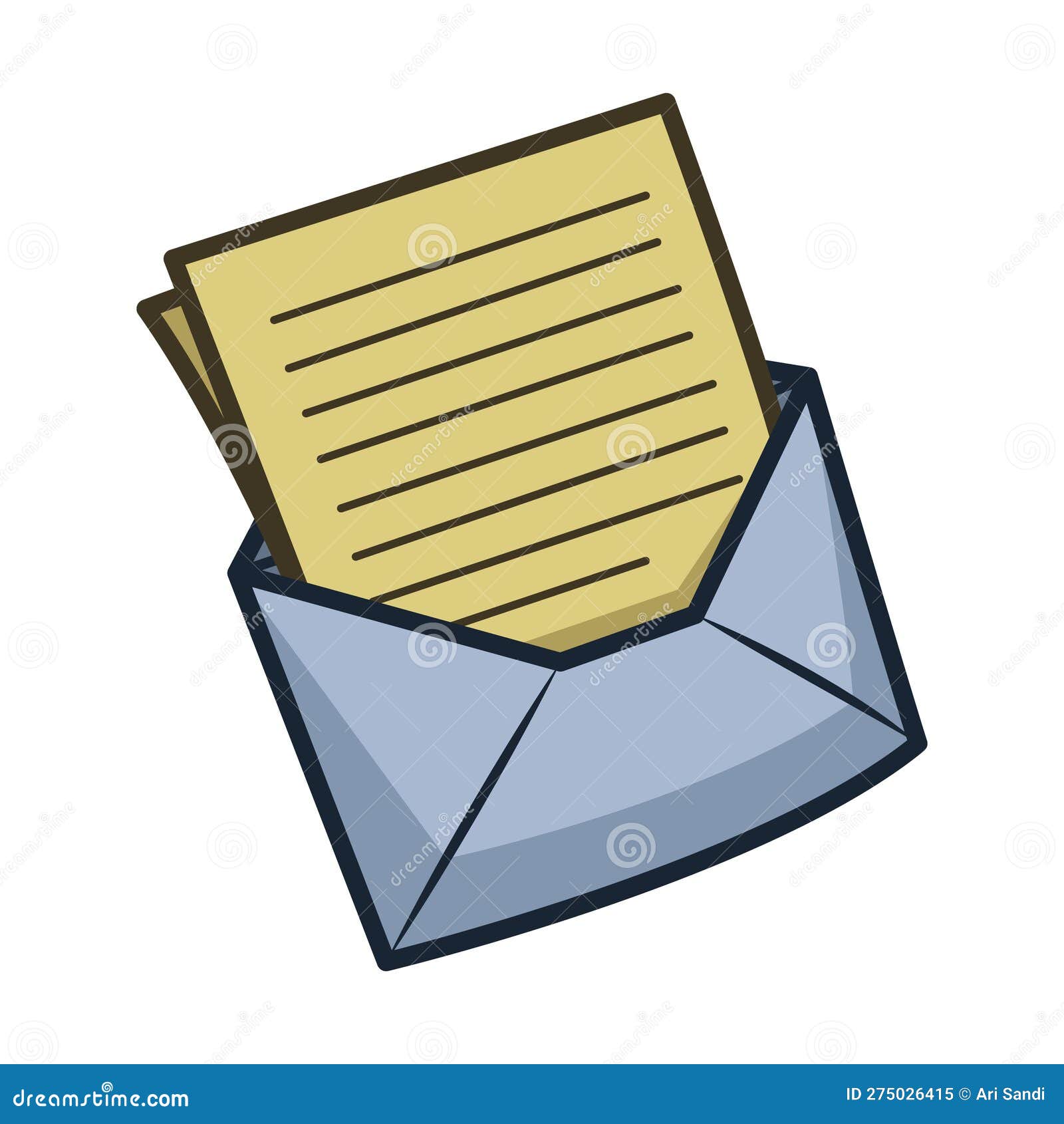 Letter in Grey Envelope. Business Icon Illustration Stock Vector ...