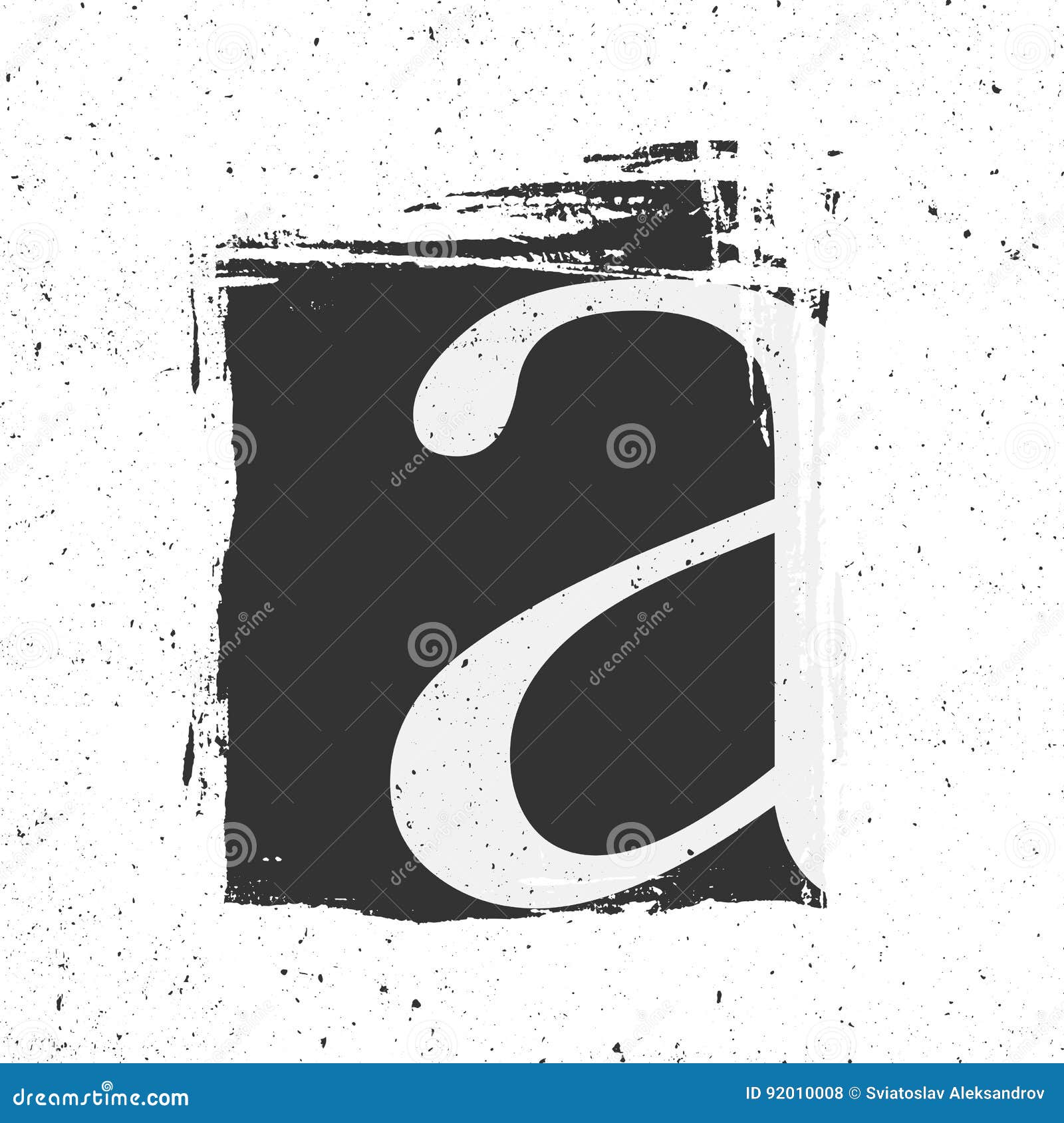 Letter a with Grunge Black Paint Spot Stock Vector - Illustration of ...