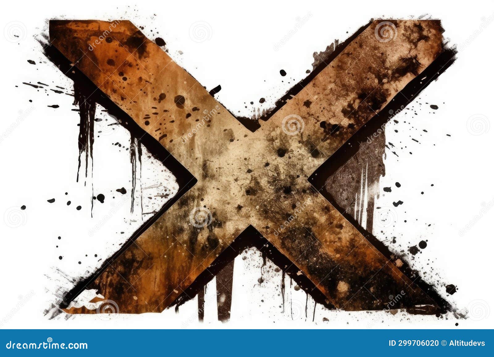 Letter X, Grunge Style, on White Background Stock Photo - Image of ...