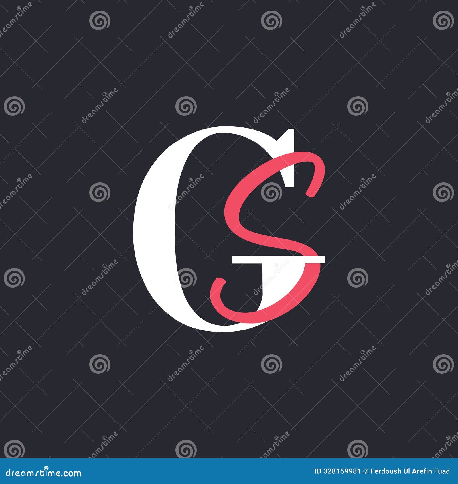 Letter GS Logo. Perfectly Blended Initials GS Letter Logo Design Stock ...