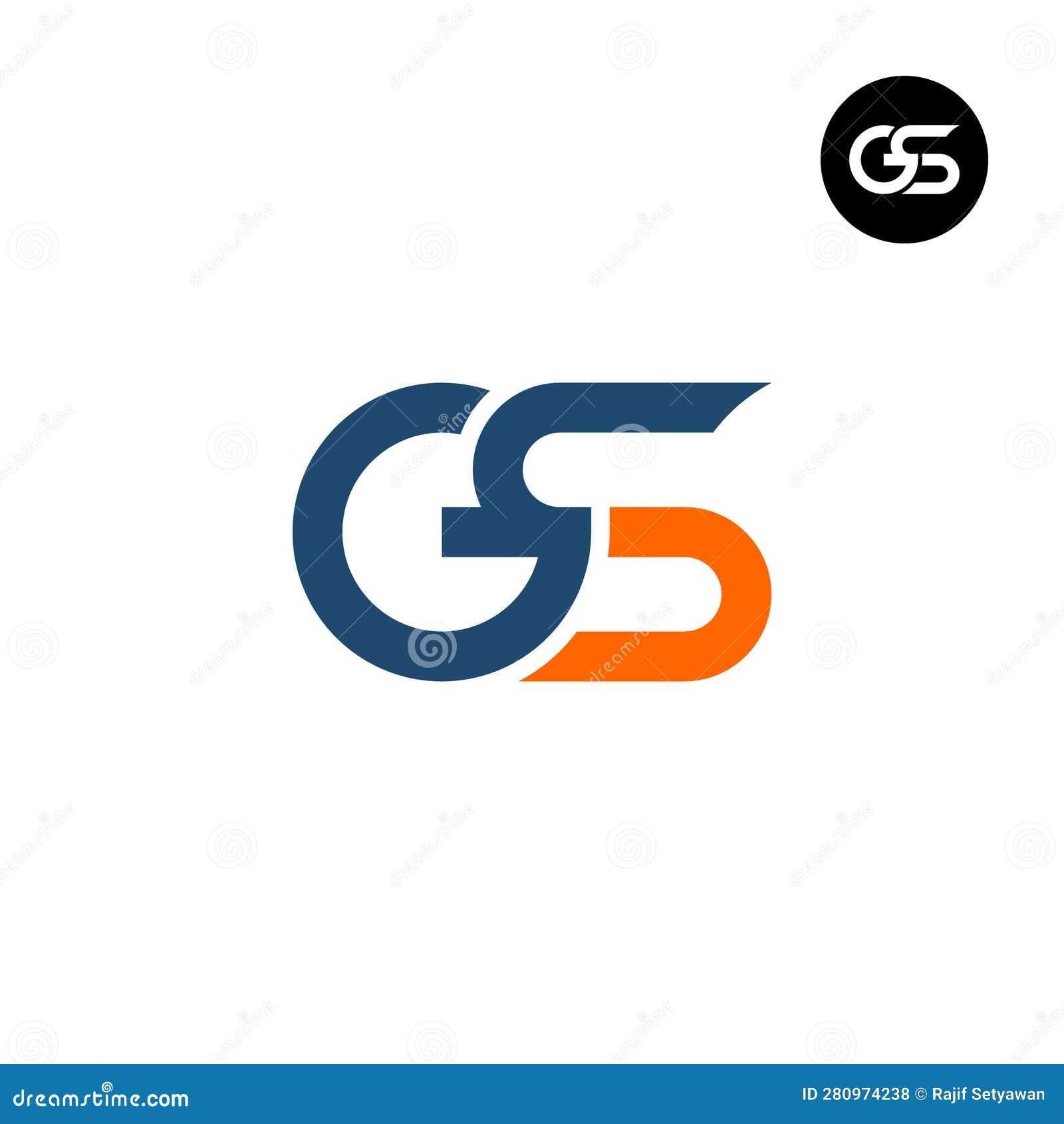 Letter GS Monogram Logo Design Stock Vector - Illustration of ...