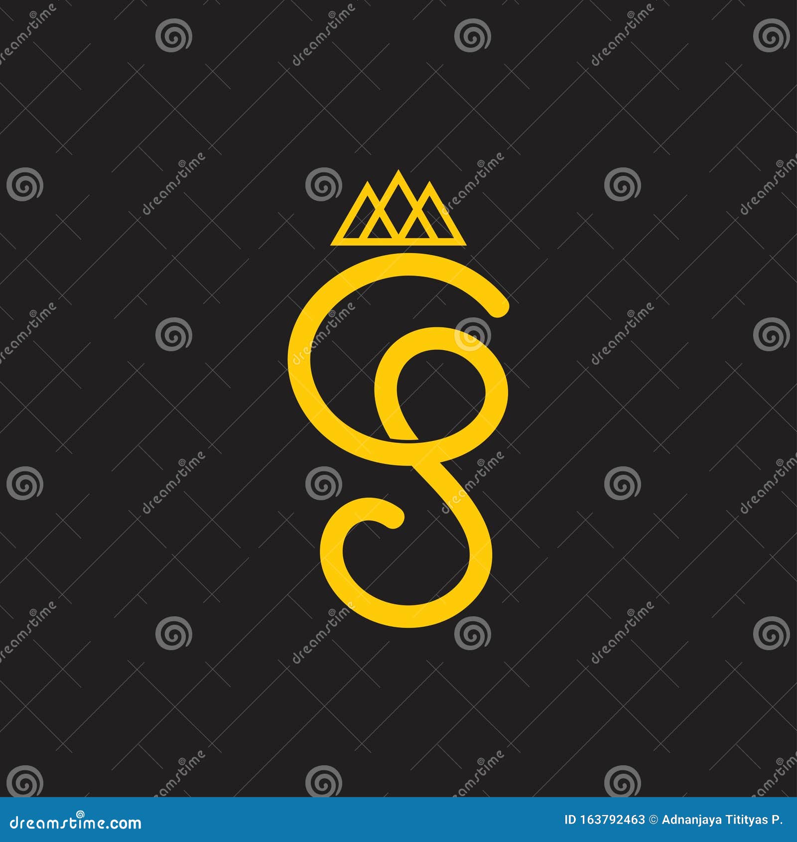 Letter Gs Simple Ribbon Overlap Logo Vector Stock Vector - Illustration ...
