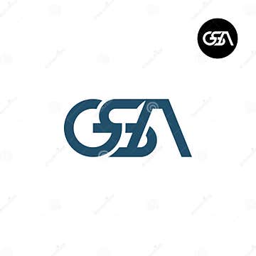 Letter GSA Monogram Logo Design Stock Illustration - Illustration of ...