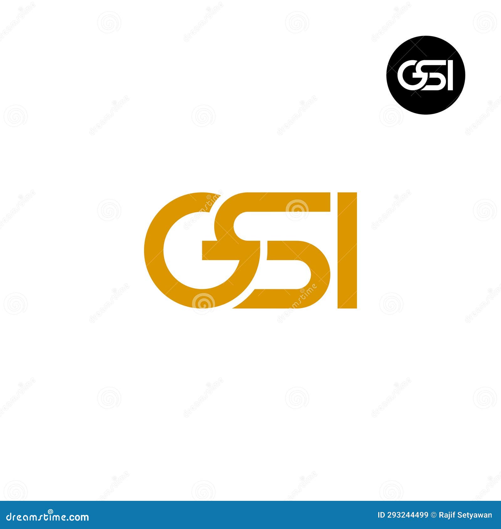 Letter GSI Monogram Logo Design Stock Illustration - Illustration of ...