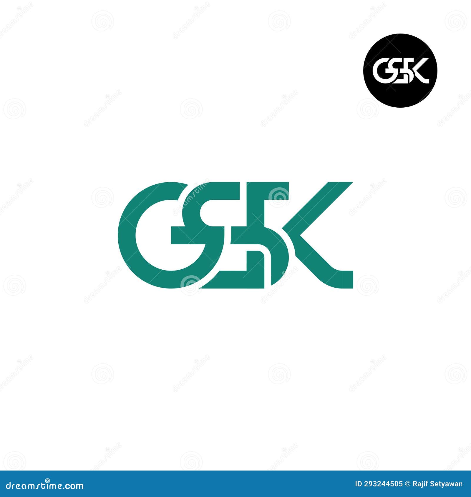 Letter GSK Monogram Logo Design Cartoon Vector | CartoonDealer.com ...