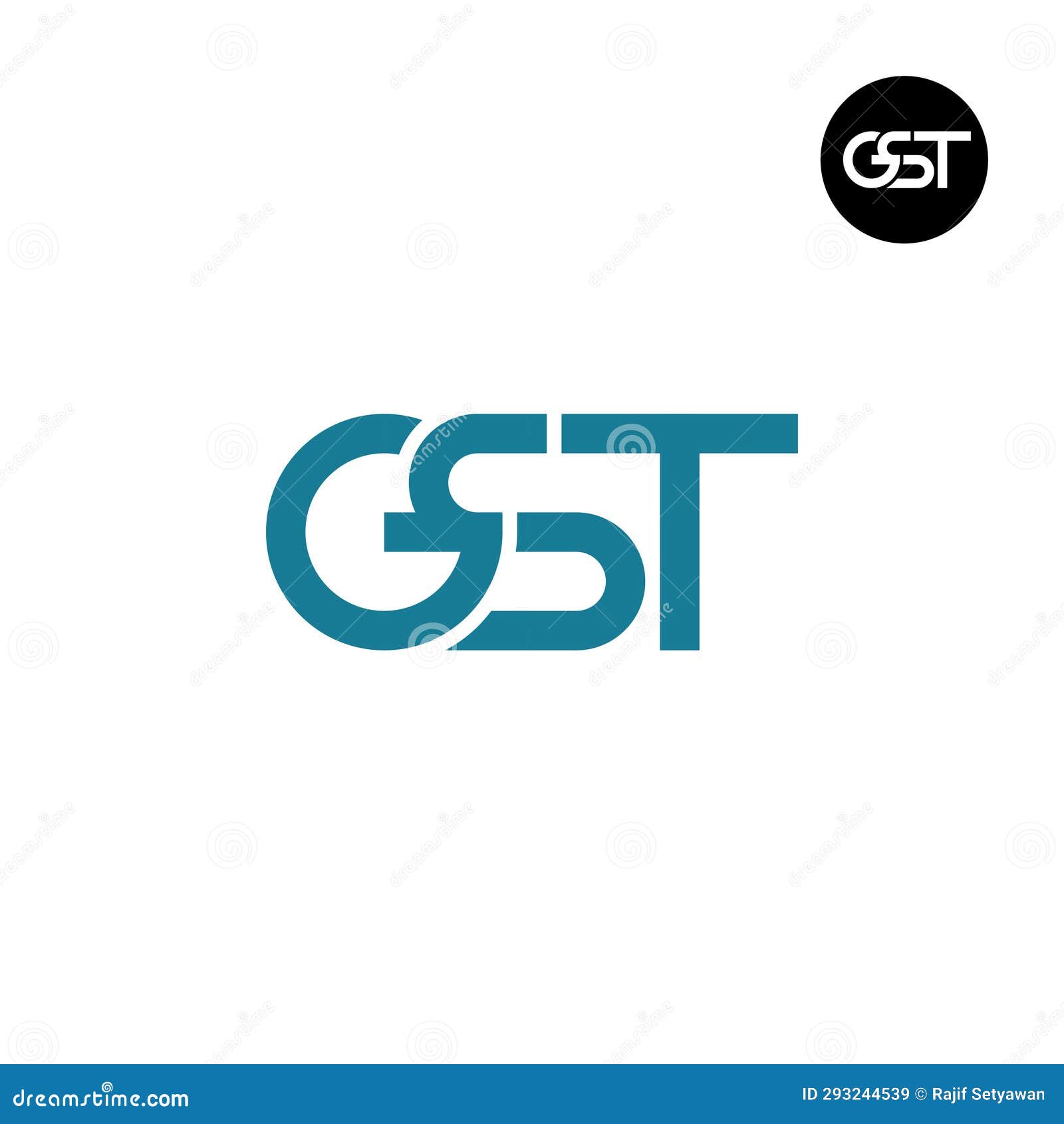 Letter GST Monogram Logo Design Stock Vector - Illustration of modern ...