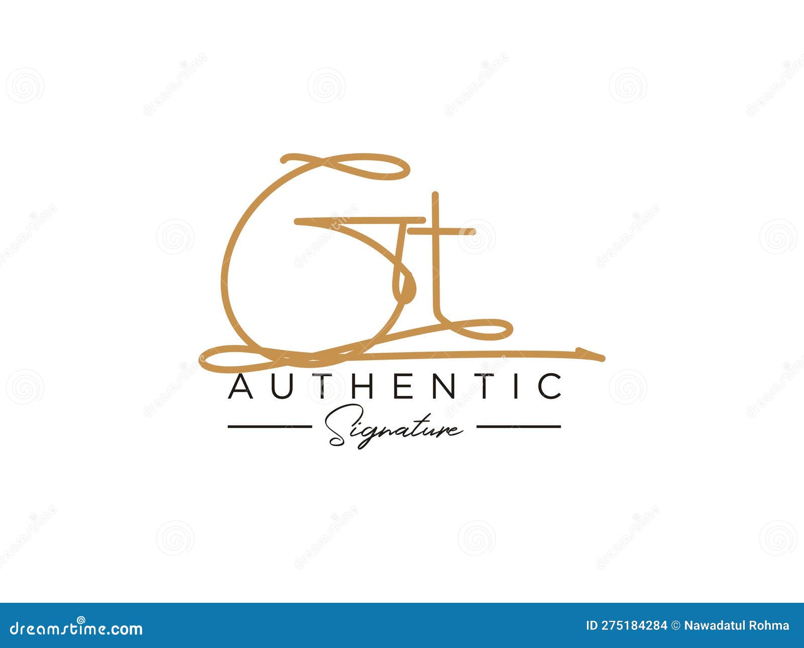 Letter GT Signature Logo Template Vector Stock Vector - Illustration of ...