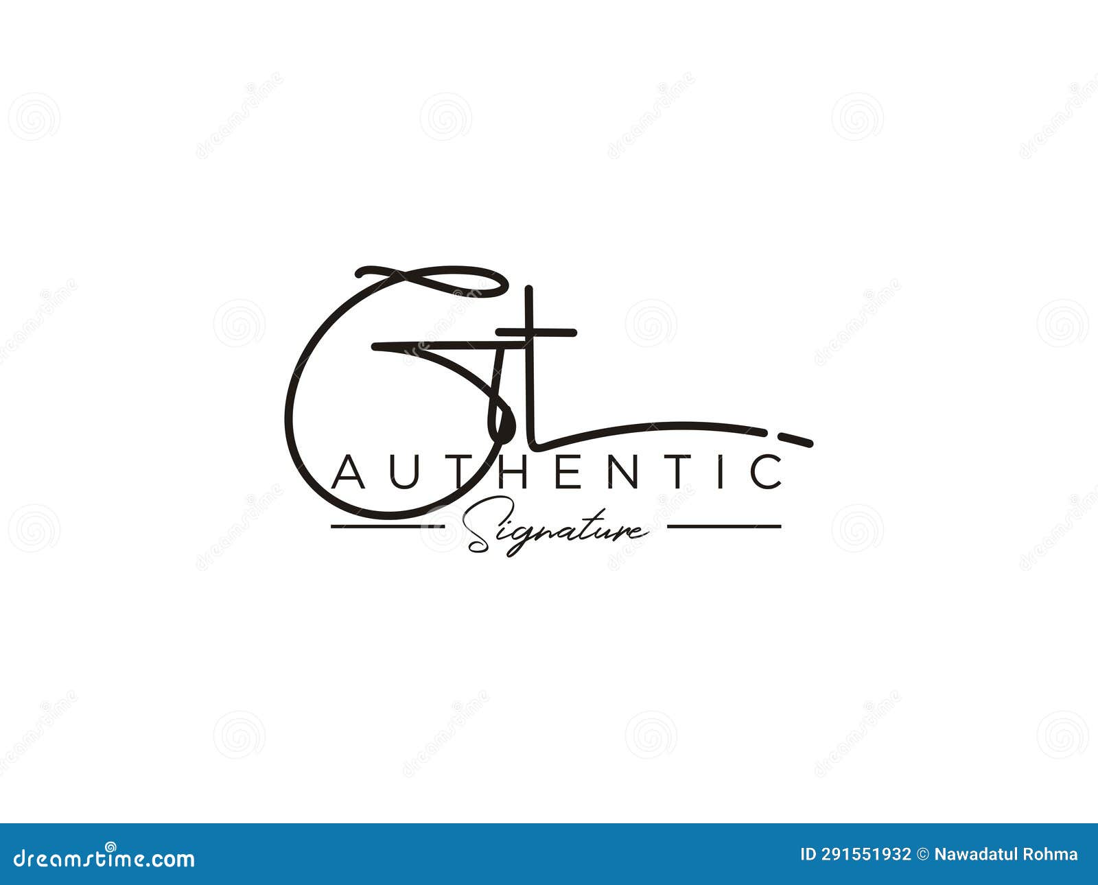 Letter GT Signature Logo Template Vector Stock Vector - Illustration of ...