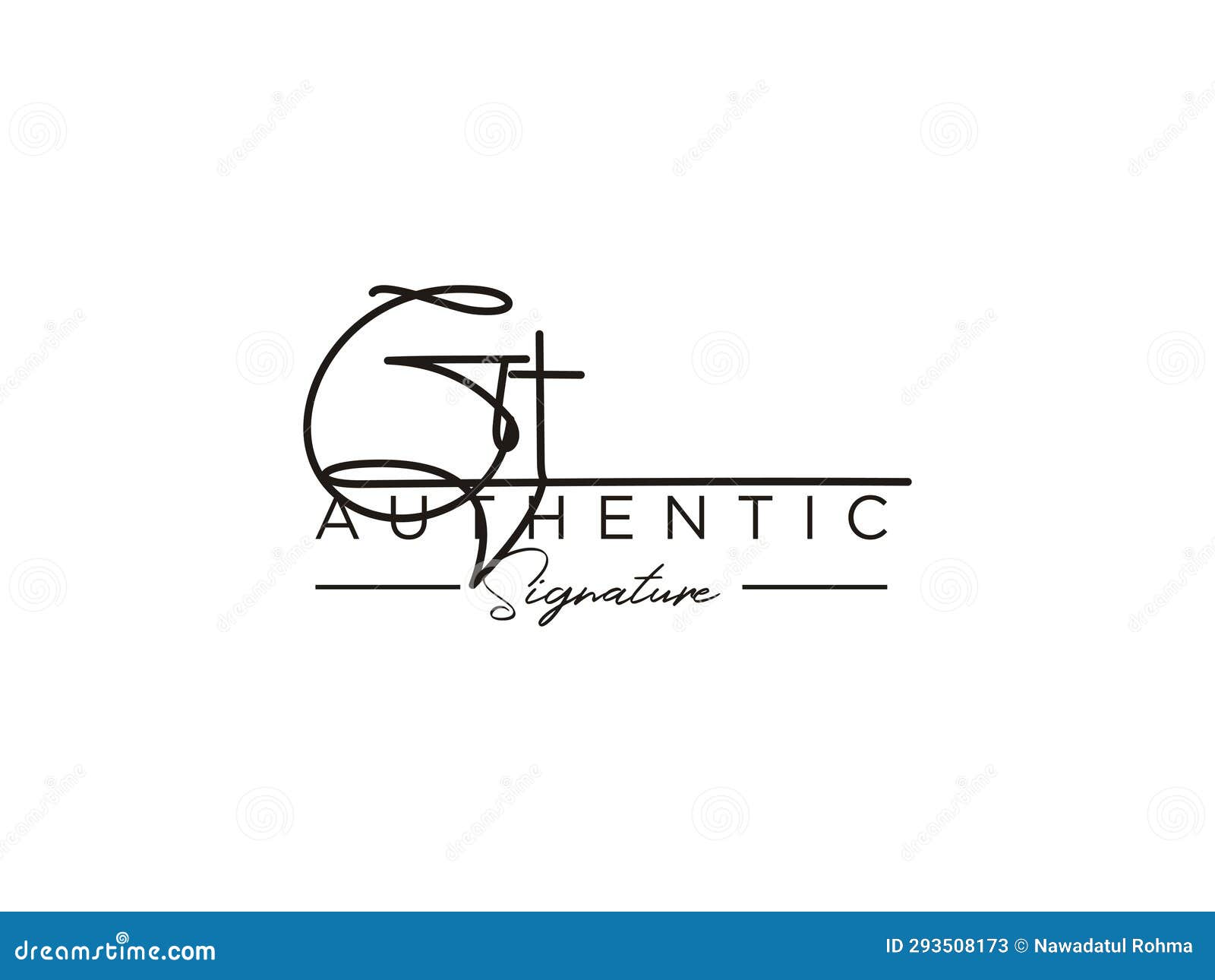 Letter GT Signature Logo Template Vector Stock Vector - Illustration of ...