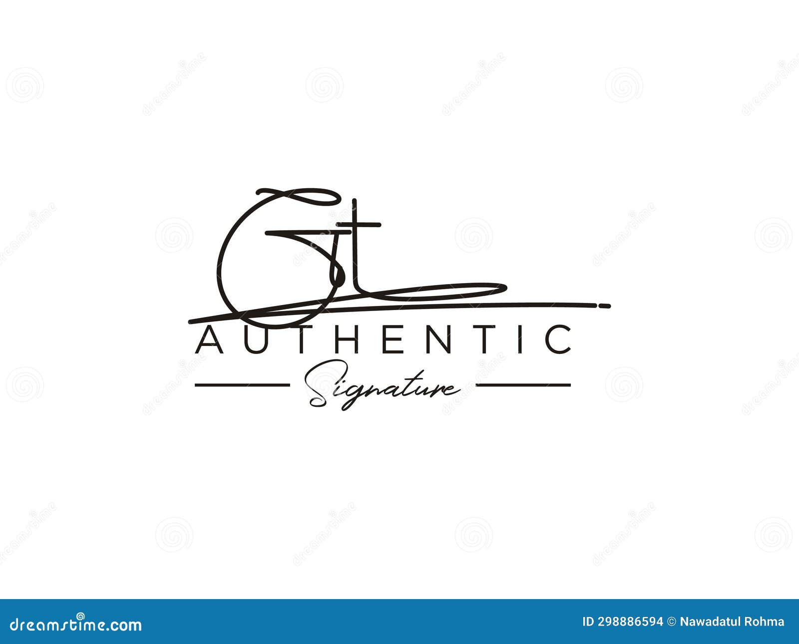 Letter GT Signature Logo Template Vector Stock Vector - Illustration of ...