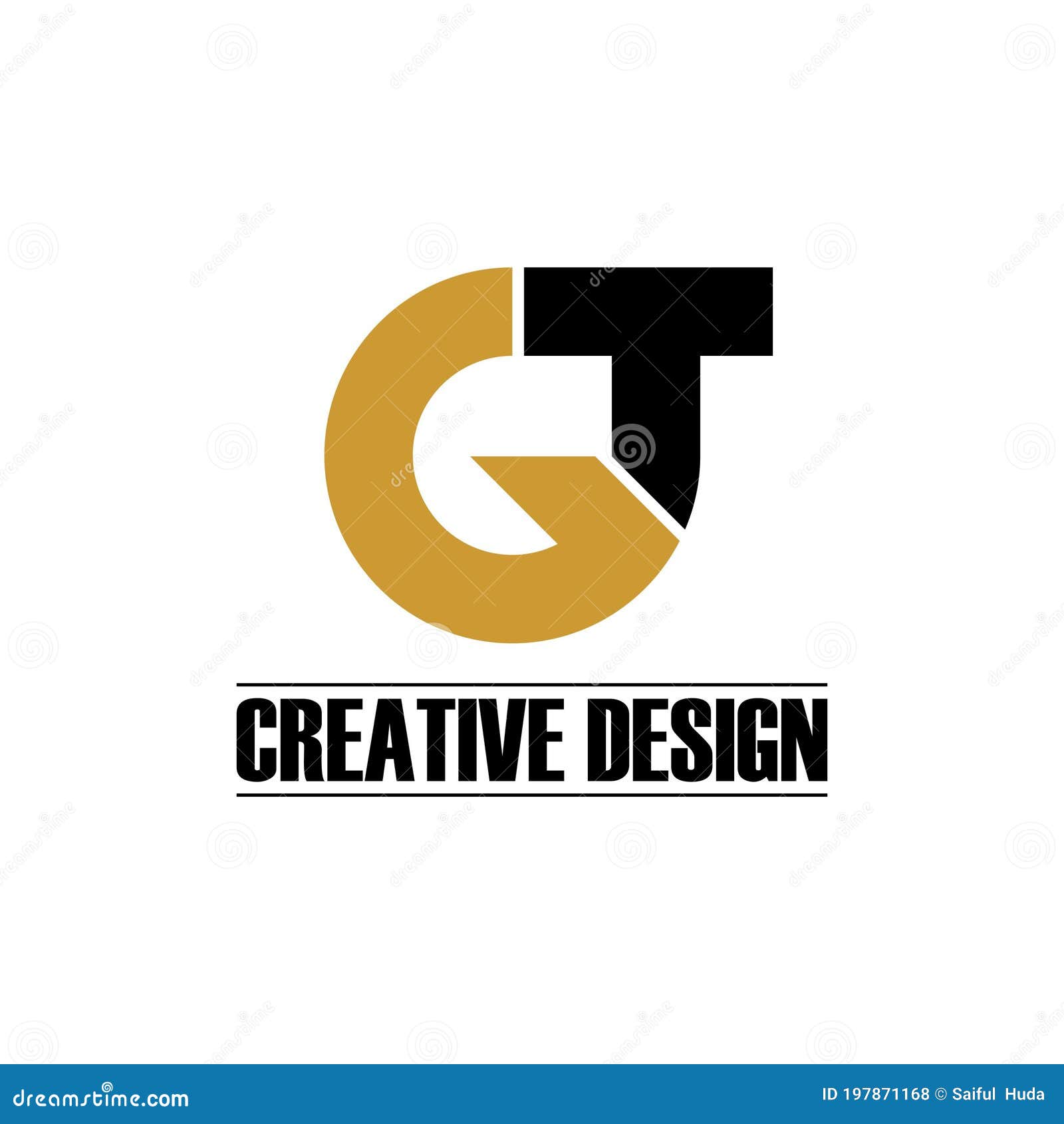 Letter GT Simple Monogram Logo Icon Design. Stock Vector - Illustration ...