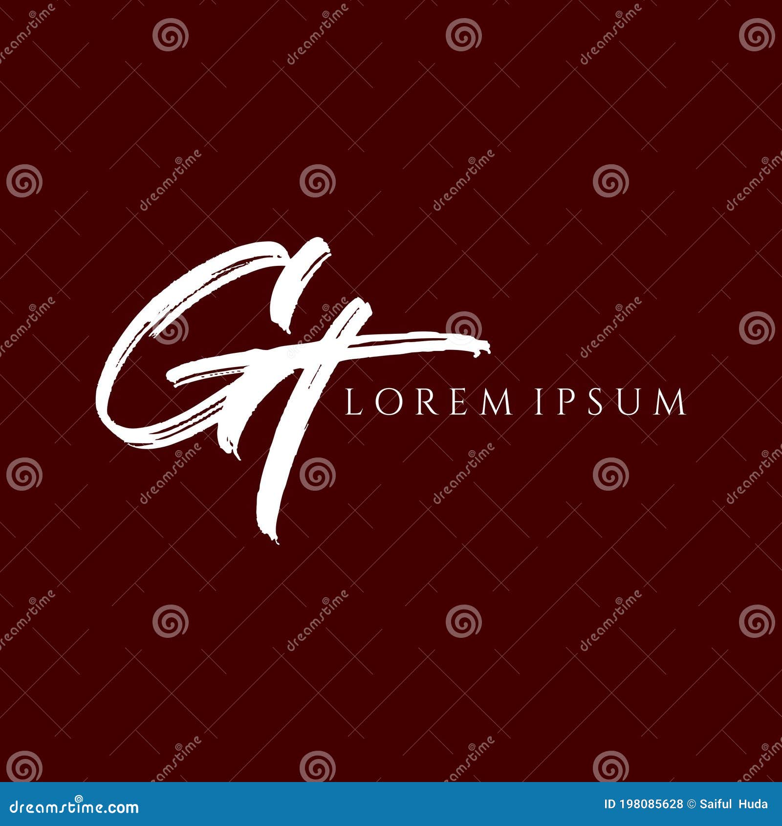 Letter GT Simple Monogram Logo Icon Design. Stock Vector - Illustration ...